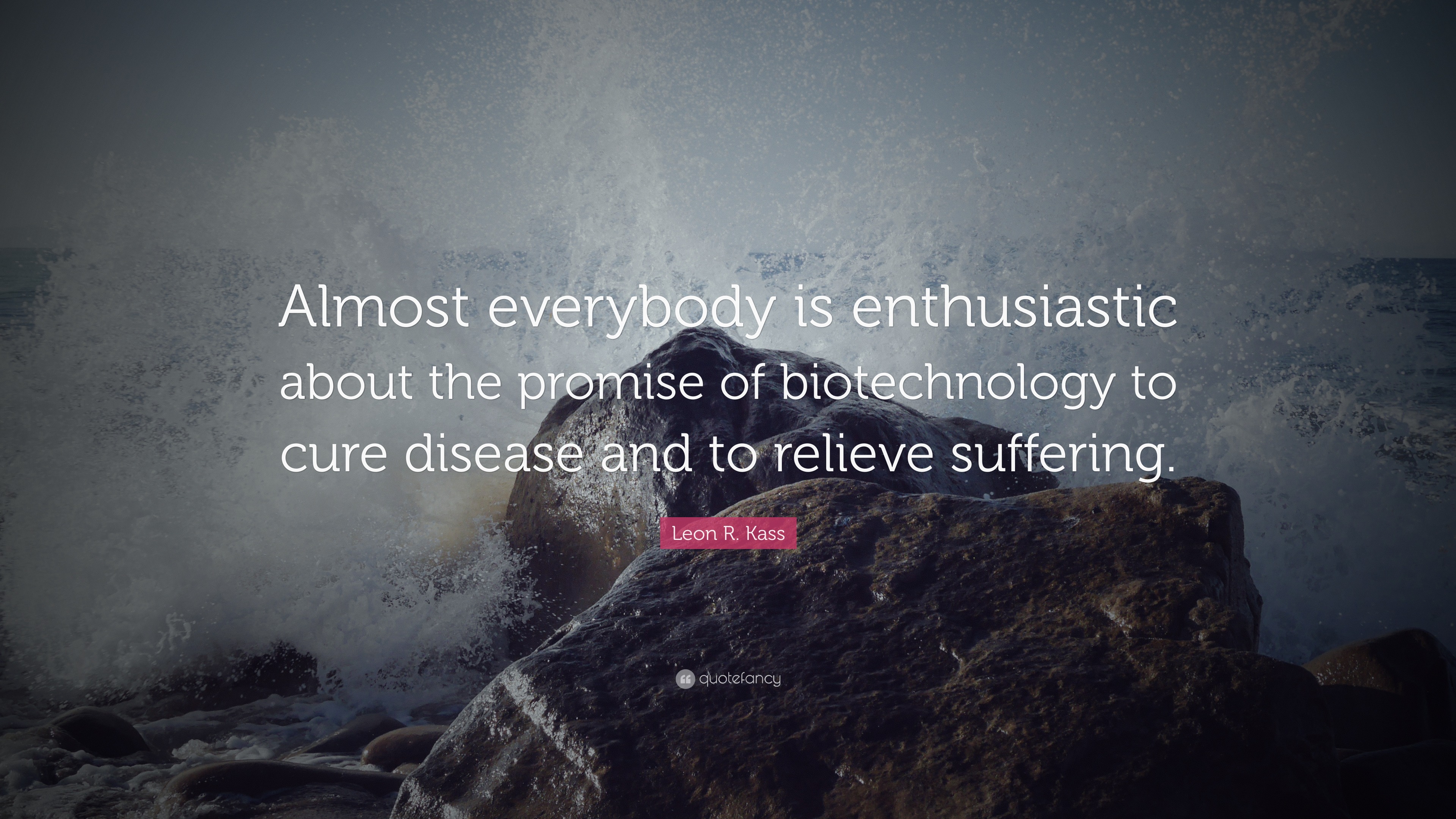 Leon R. Kass Quote: “Almost everybody is enthusiastic about the promise ...