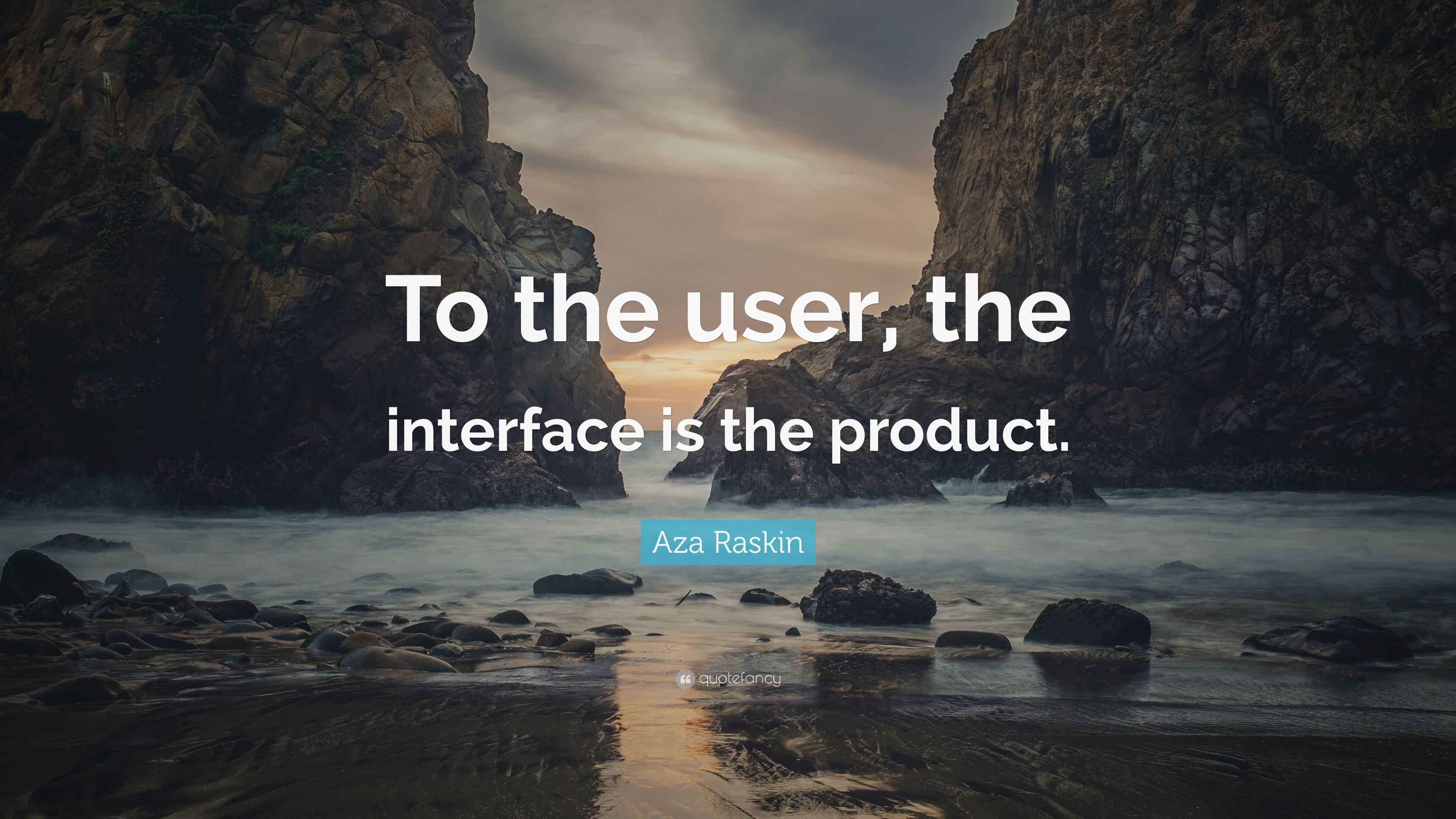 Aza Raskin Quote: “To the user, the interface is the product.”