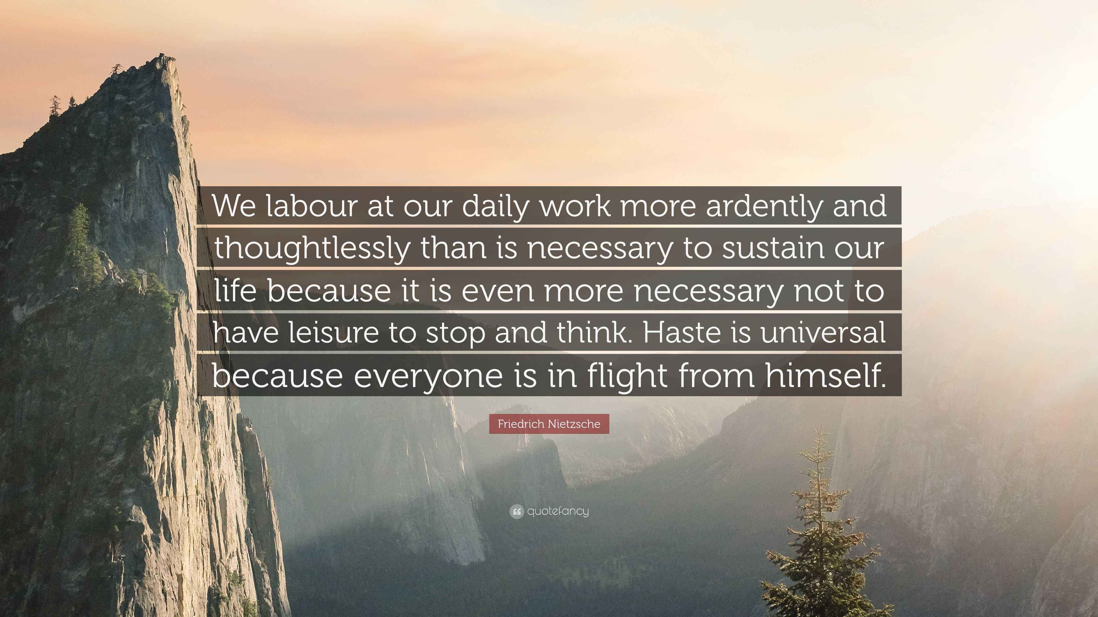 Friedrich Nietzsche Quote: “We labour at our daily work more ardently ...