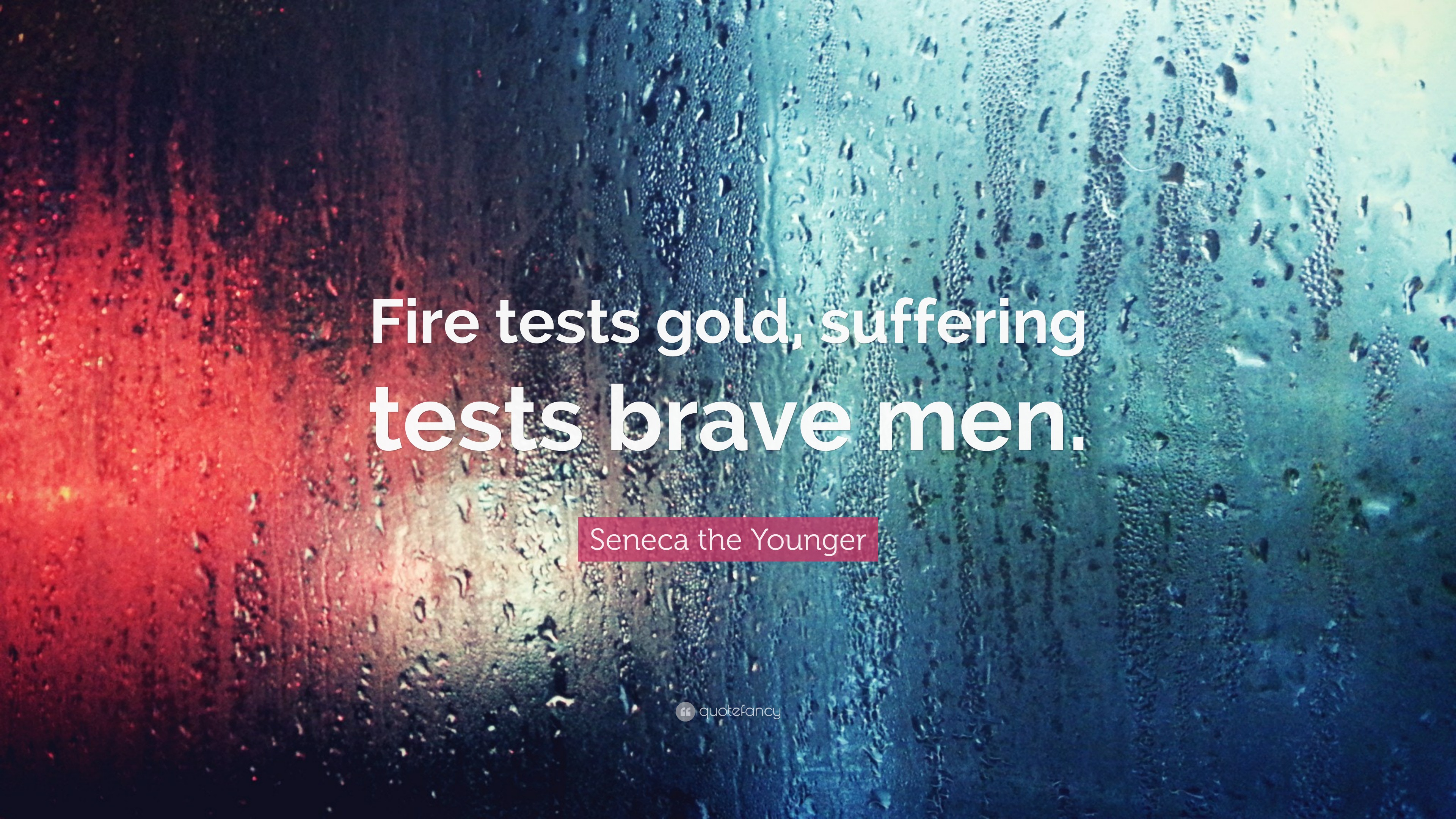 Seneca the Younger Quote: “Fire tests gold, suffering tests brave men.”