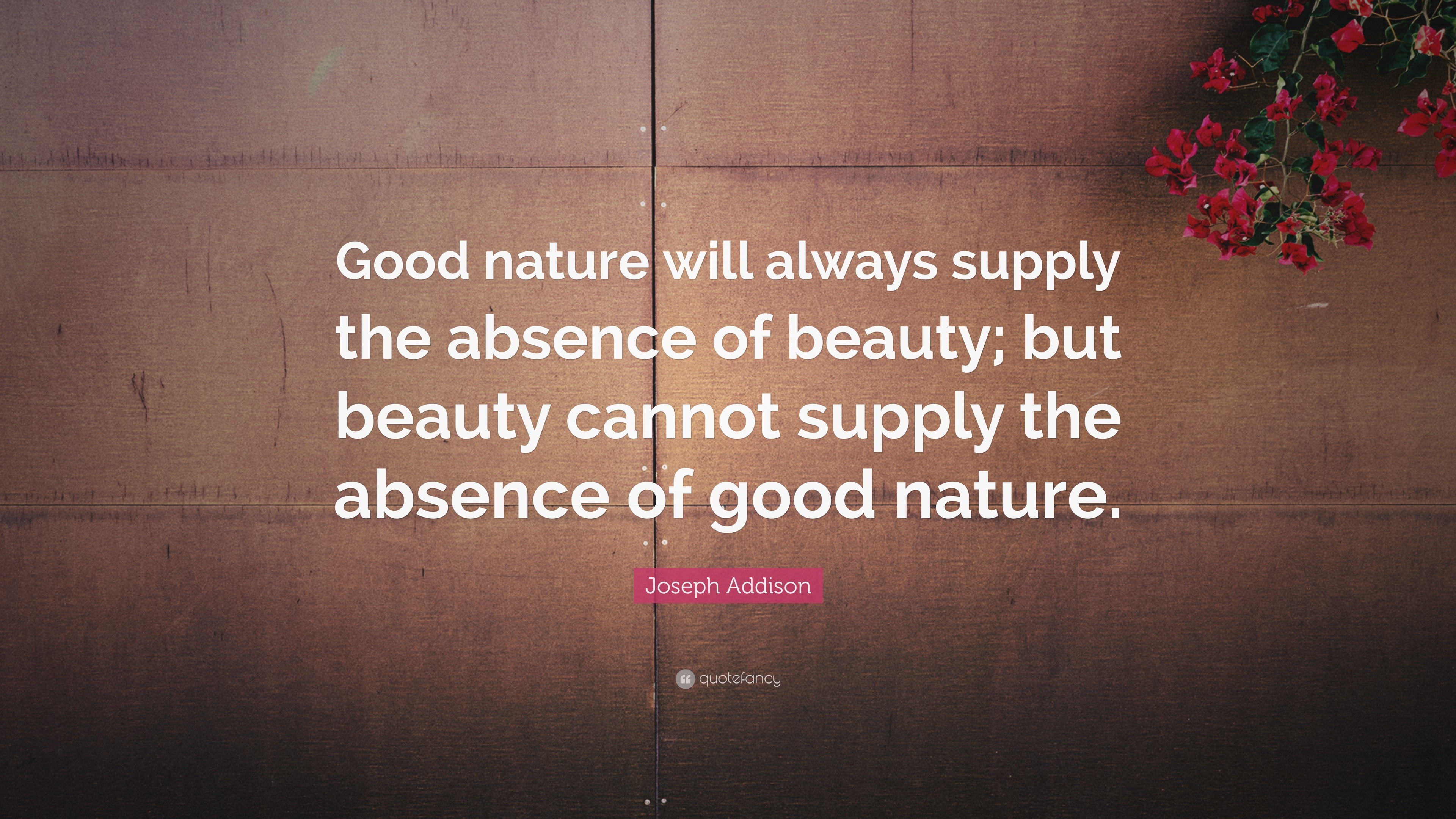 Joseph Addison Quote: “Good nature will always supply the absence of ...