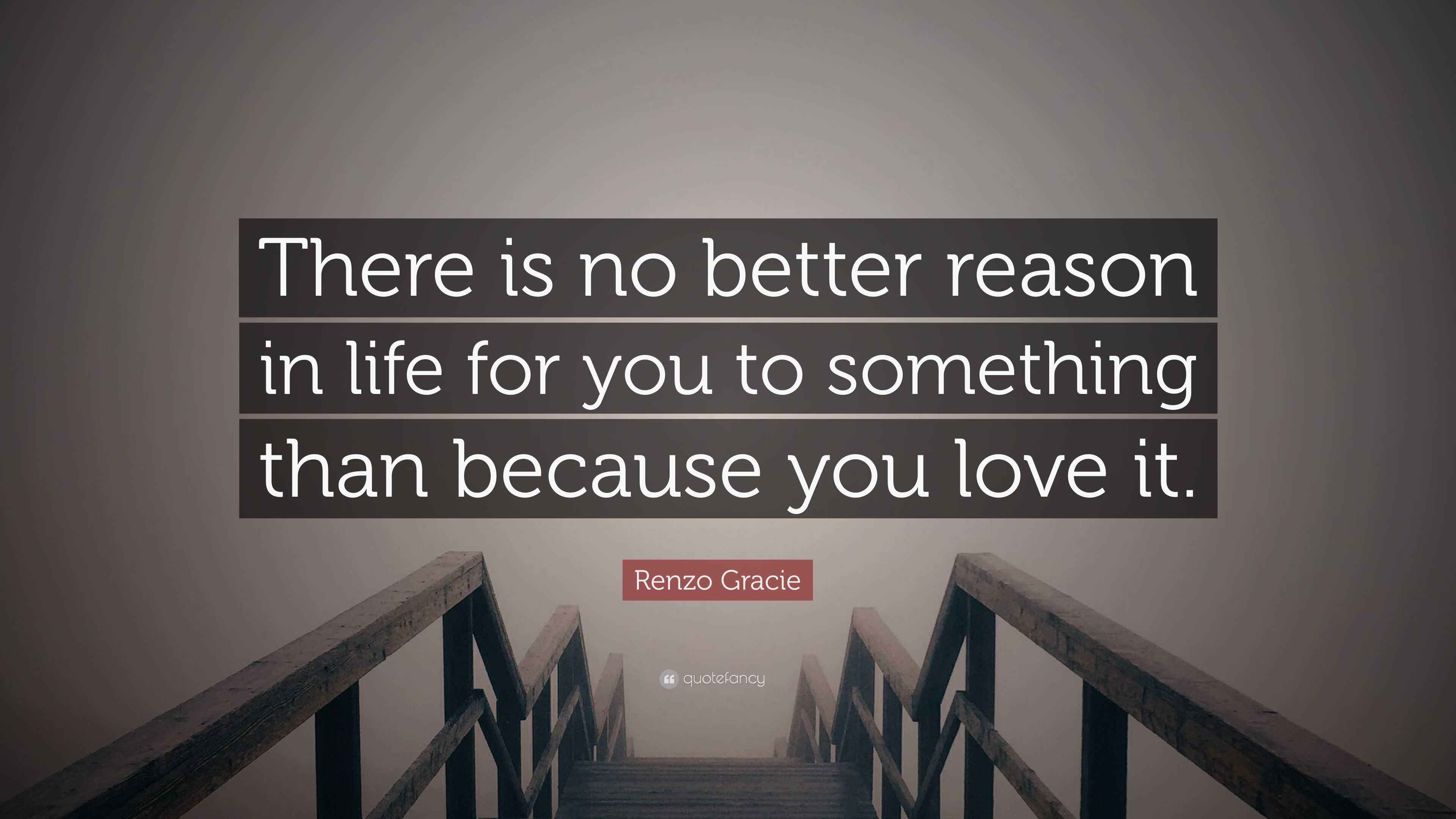 Renzo Gracie Quote: “There is no better reason in life for you to ...
