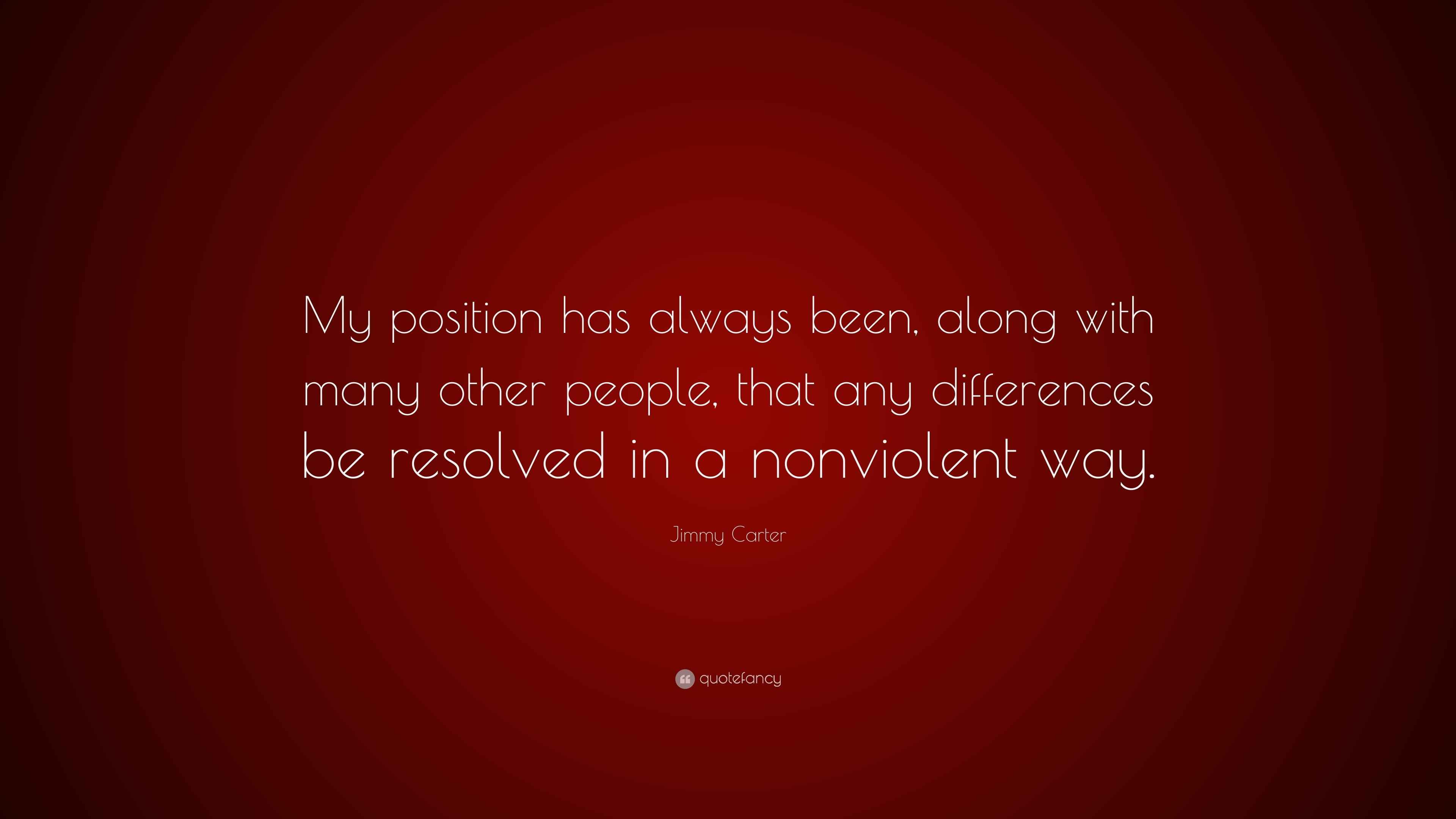 Jimmy Carter Quote: “My position has always been, along with many other ...