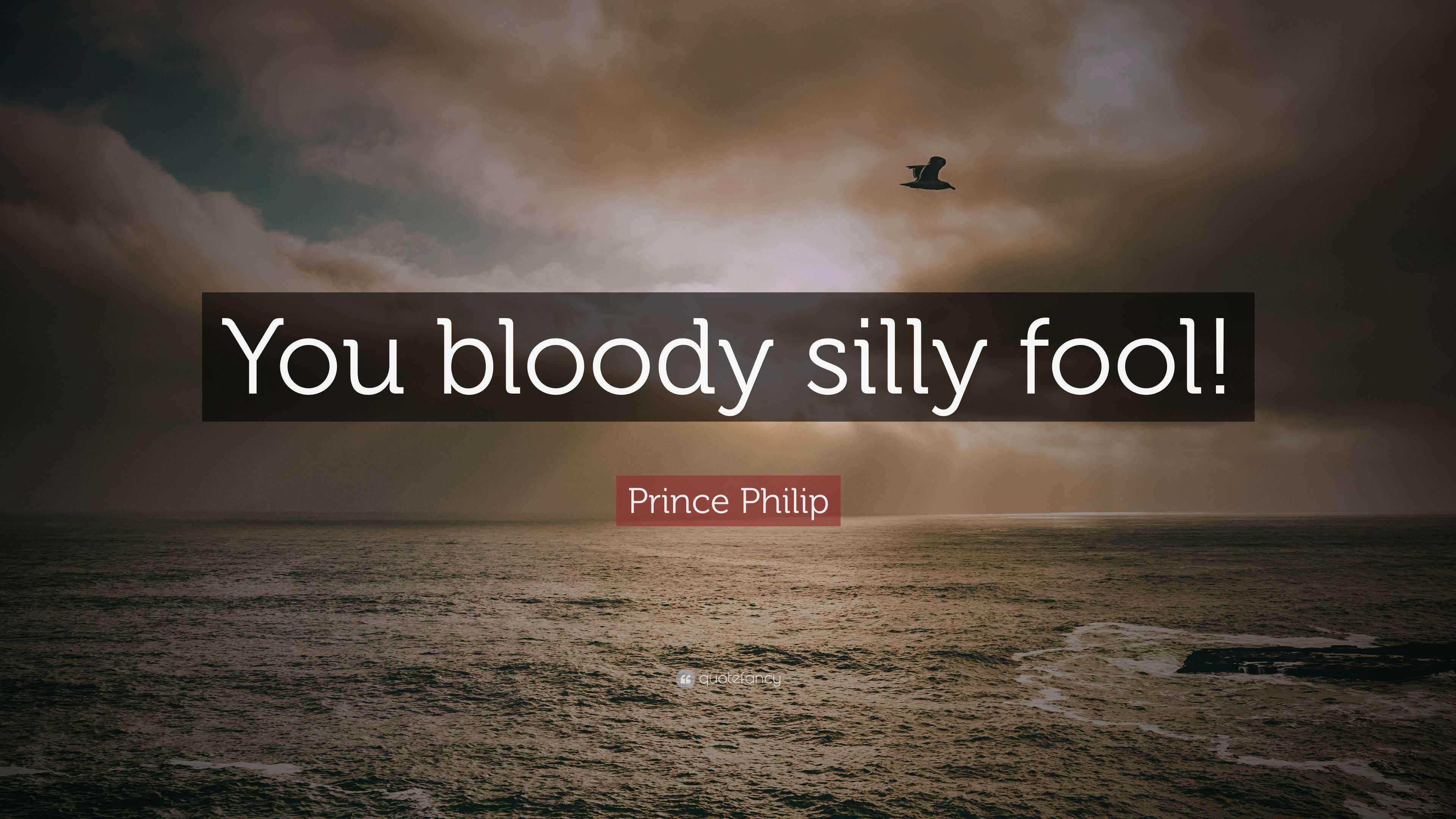 Prince Philip Quote: “You bloody silly fool!”