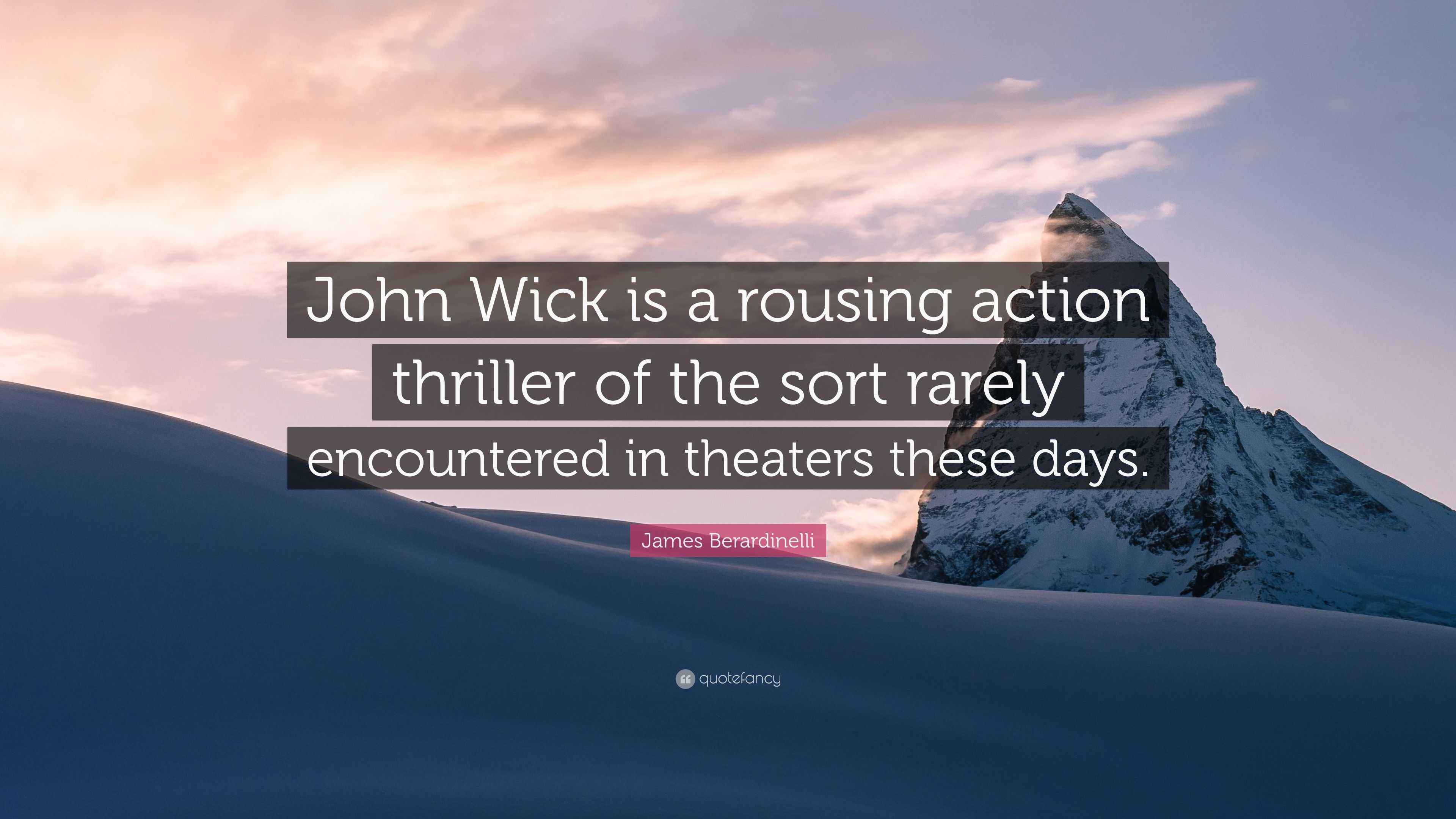 James Berardinelli Quote: “John Wick is a rousing action thriller of ...
