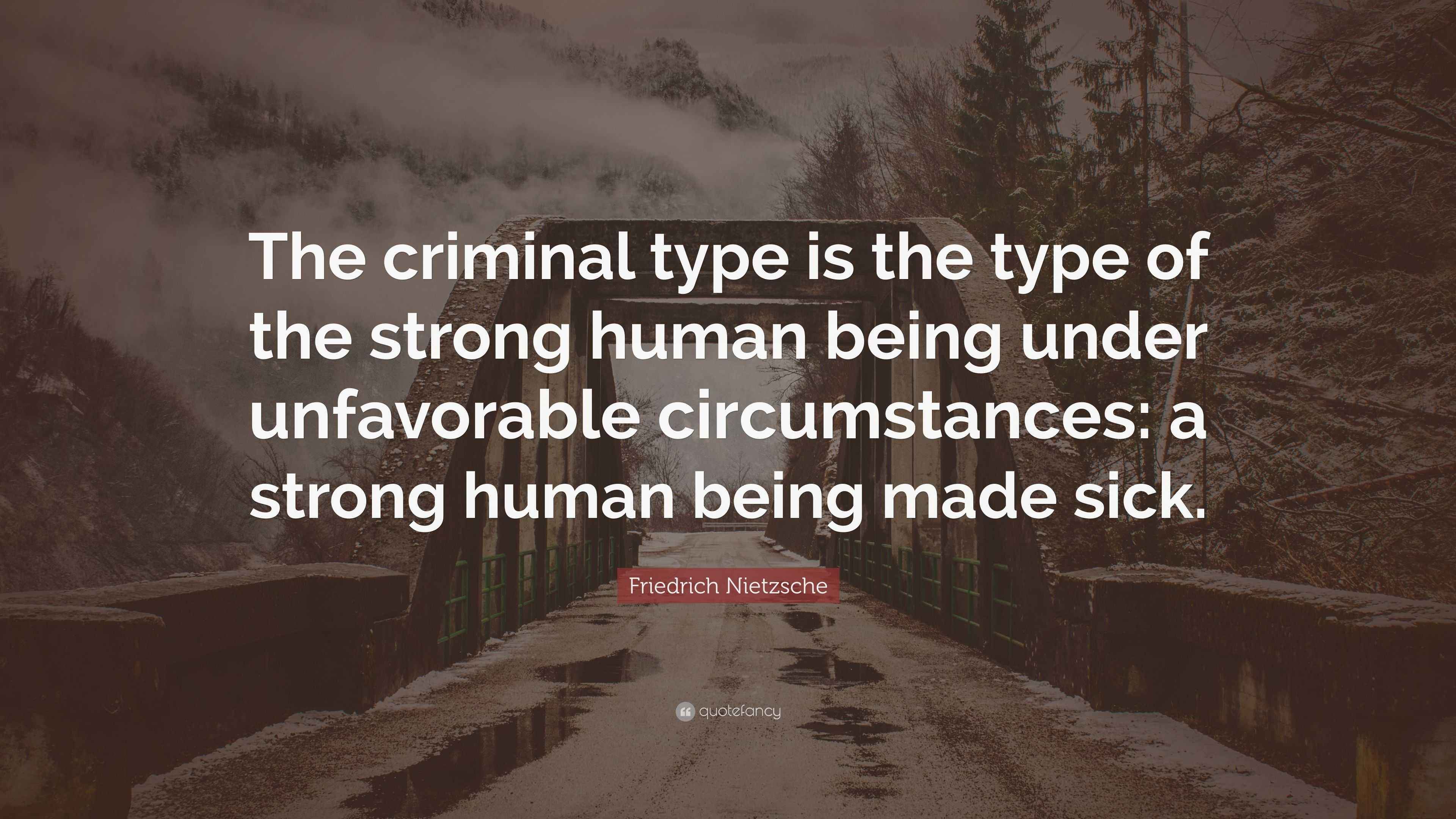 Friedrich Nietzsche Quote: “The criminal type is the type of the strong ...