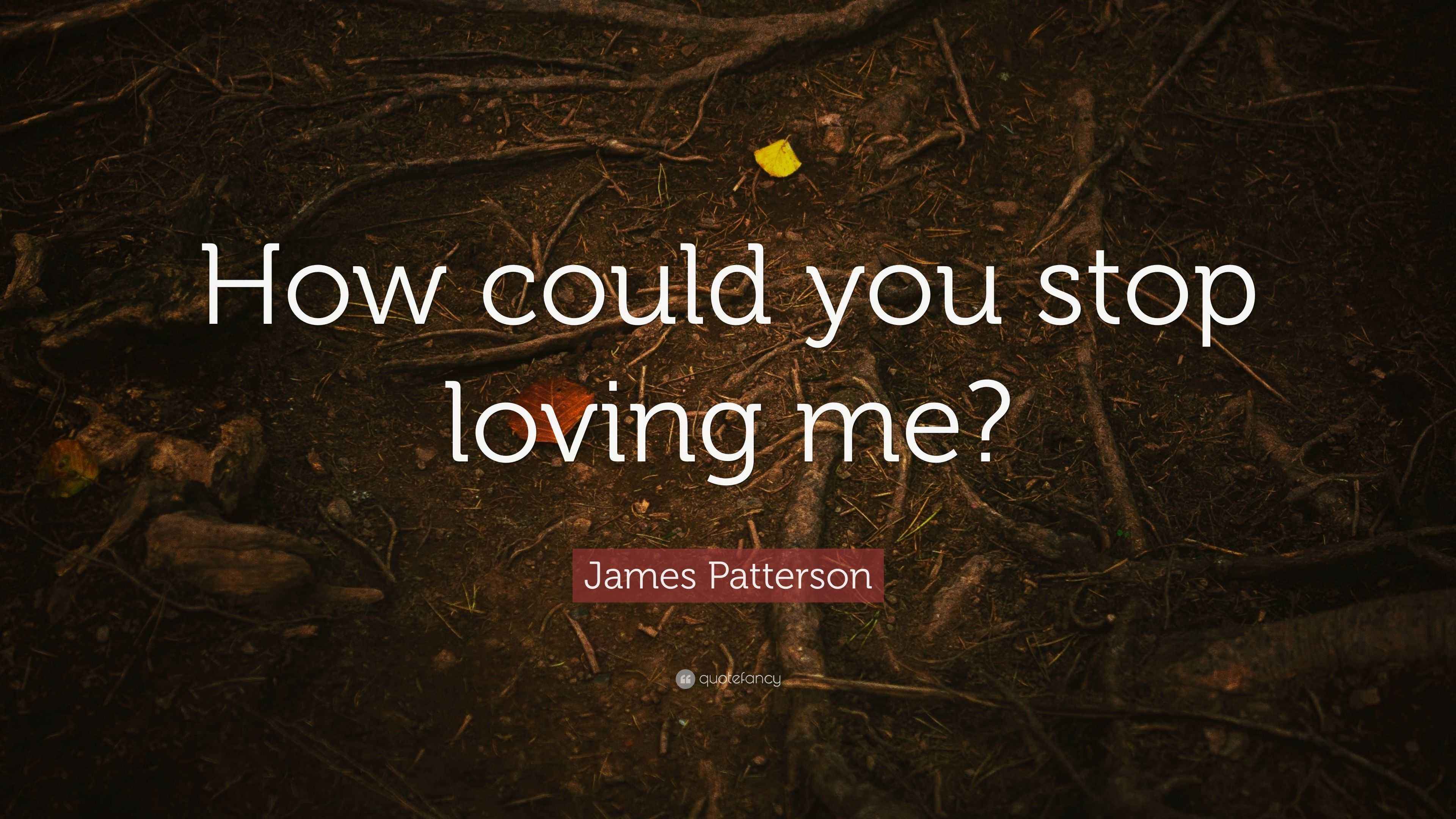James Patterson Quote: “How could you stop loving me?”