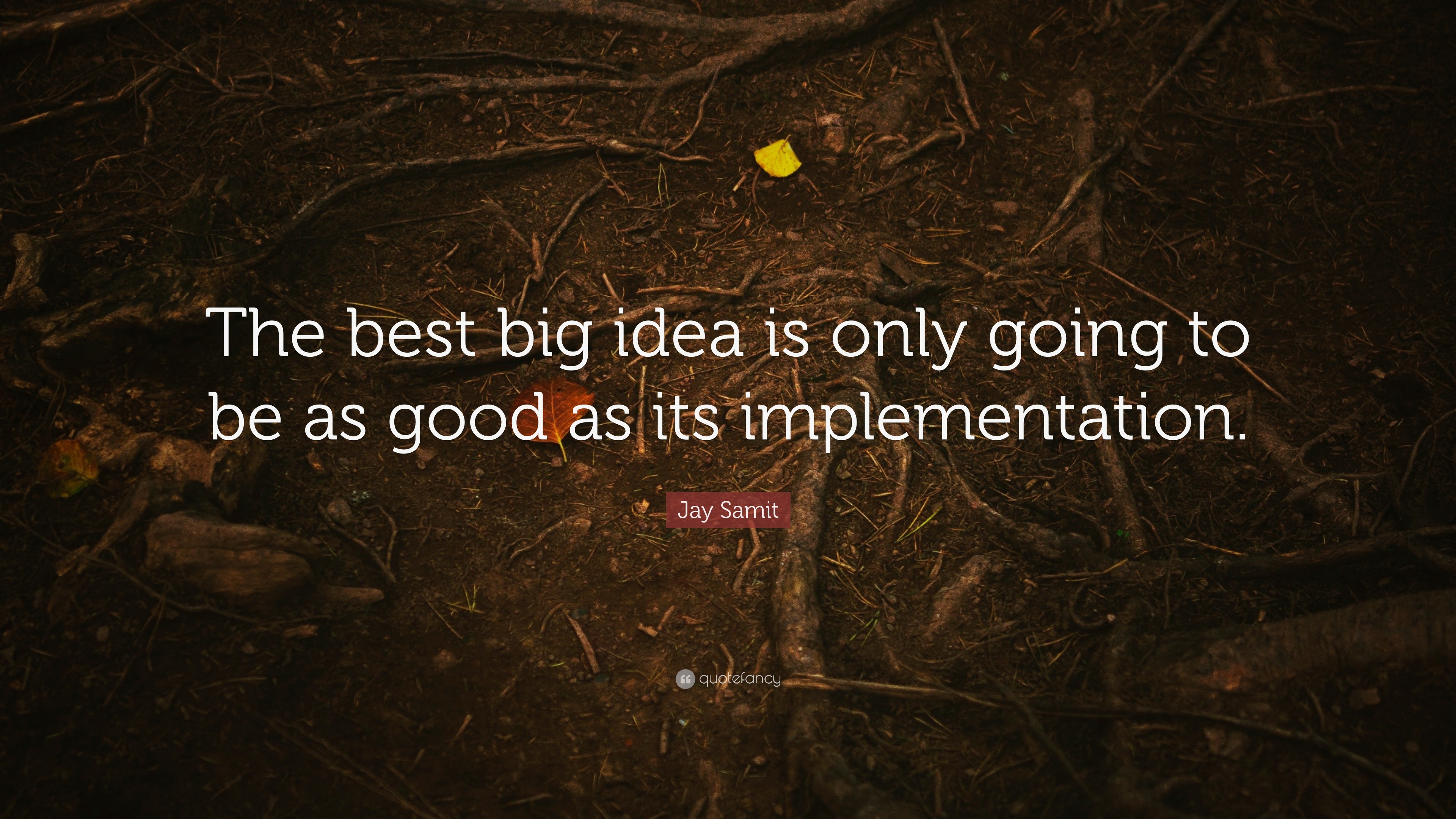 Jay Samit Quote: “The best big idea is only going to be as good as its ...