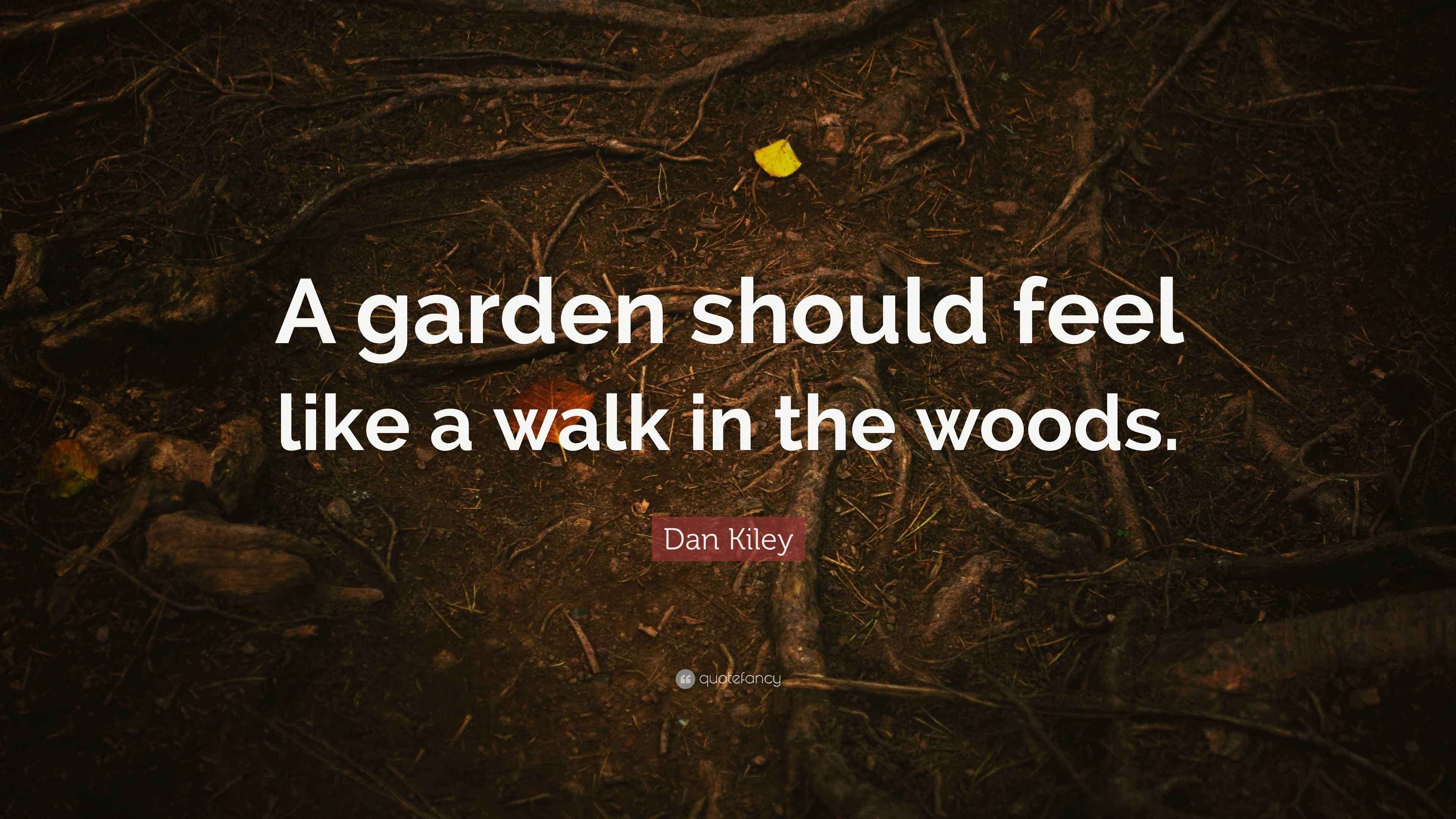 Dan Kiley Quote: “A garden should feel like a walk in the woods.”