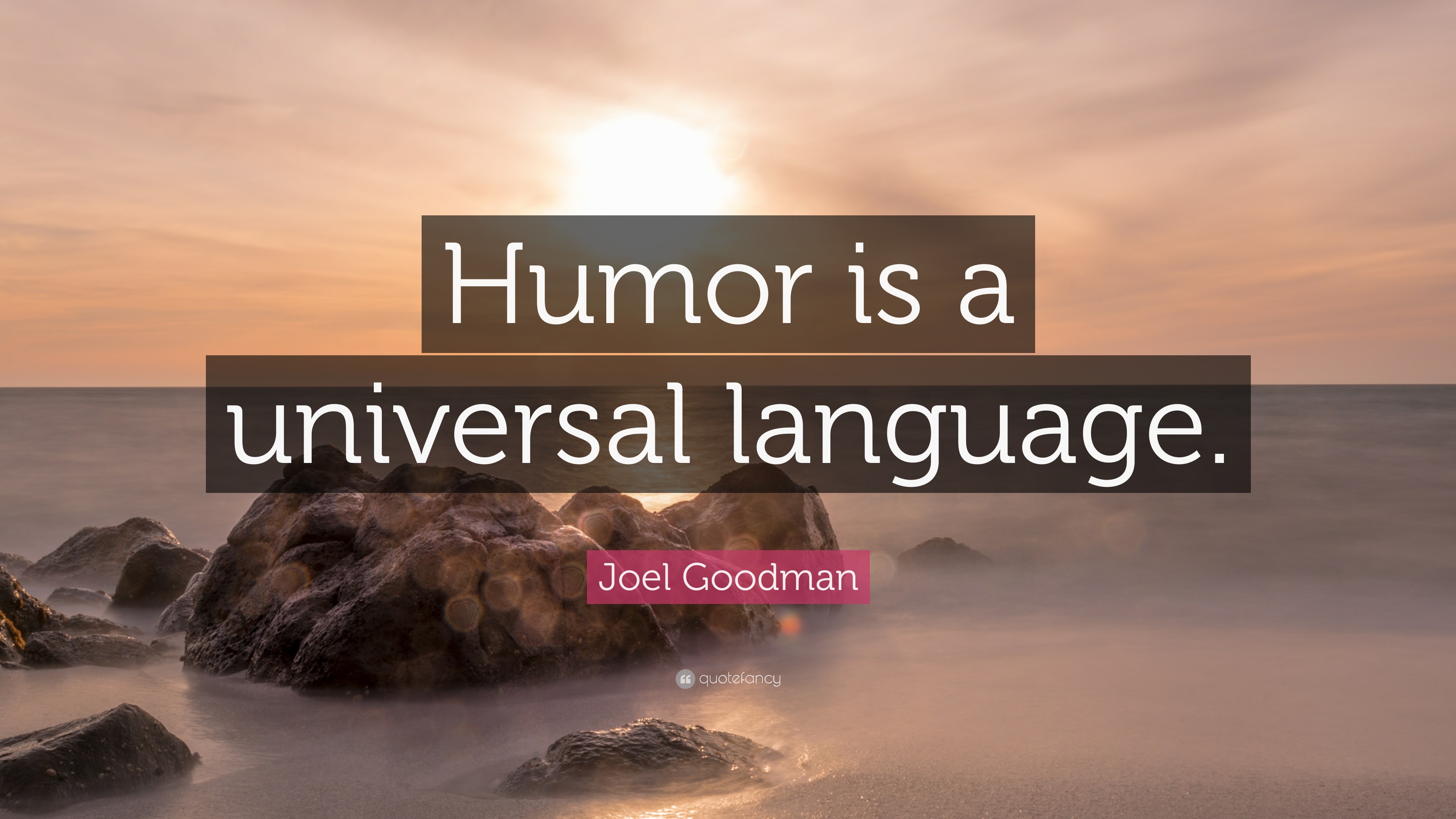 Joel Goodman Quote: “Humor is a universal language.”