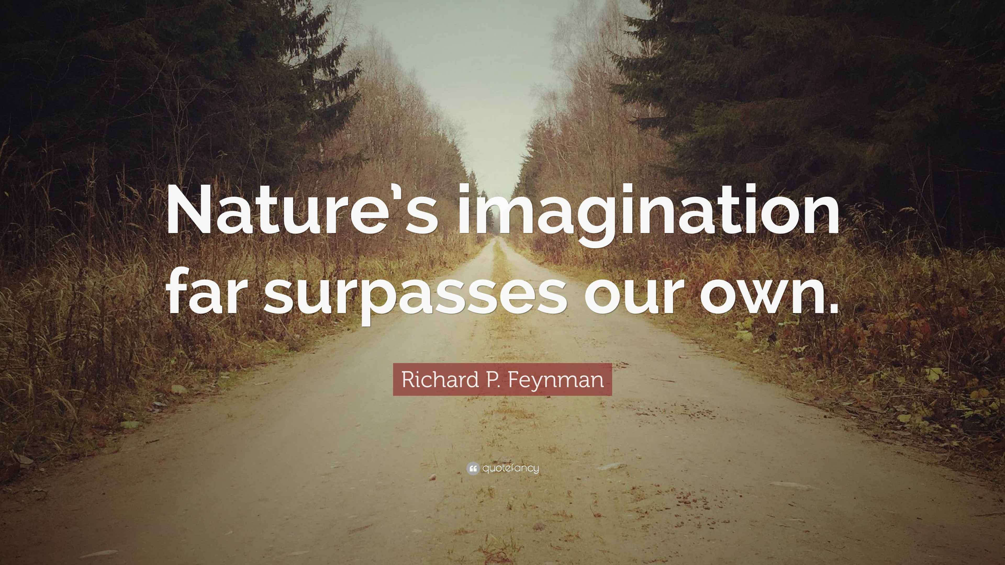 Richard P. Feynman Quote: “Nature’s imagination far surpasses our own.”