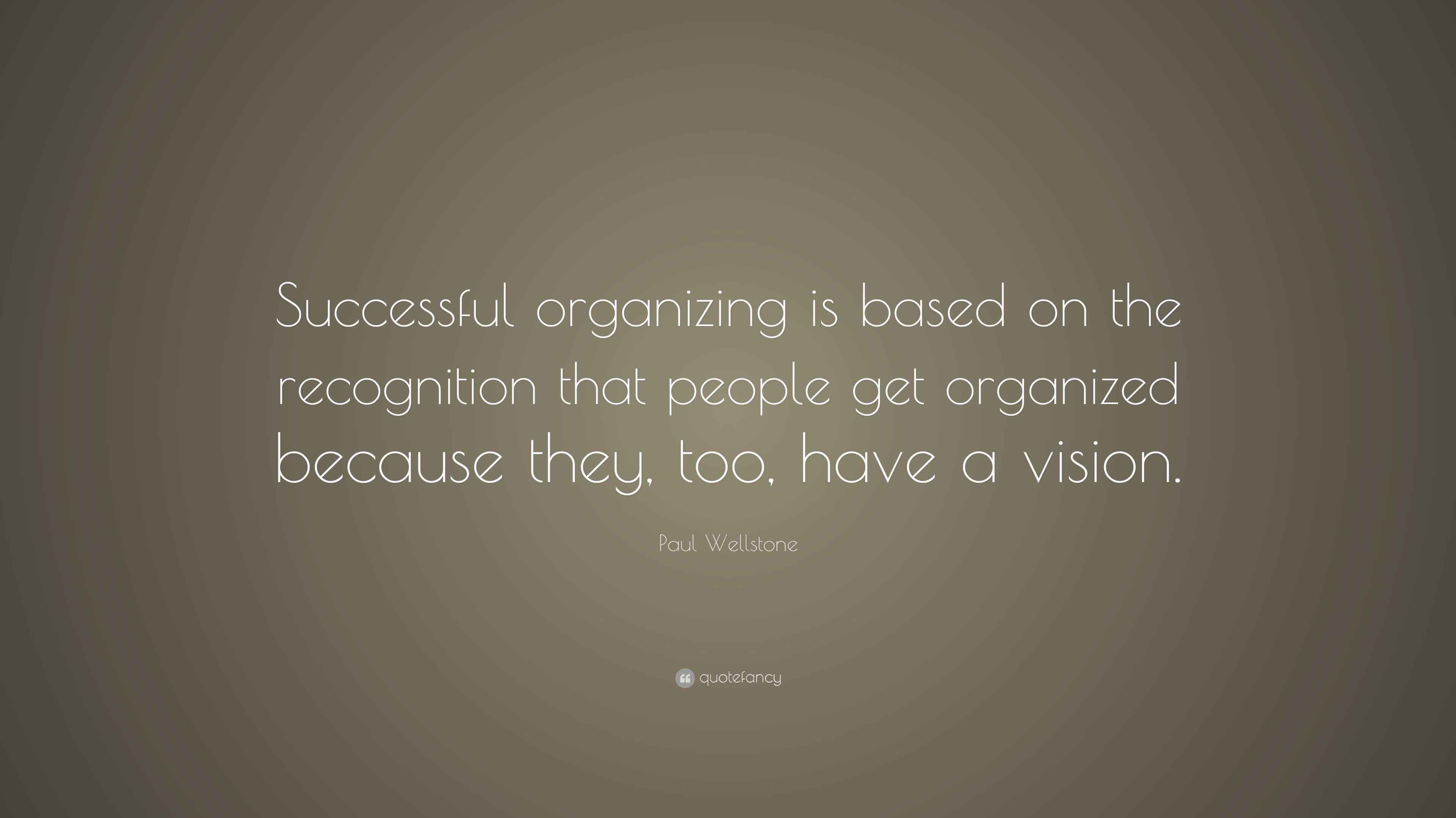 Paul Wellstone Quote: “Successful organizing is based on the ...