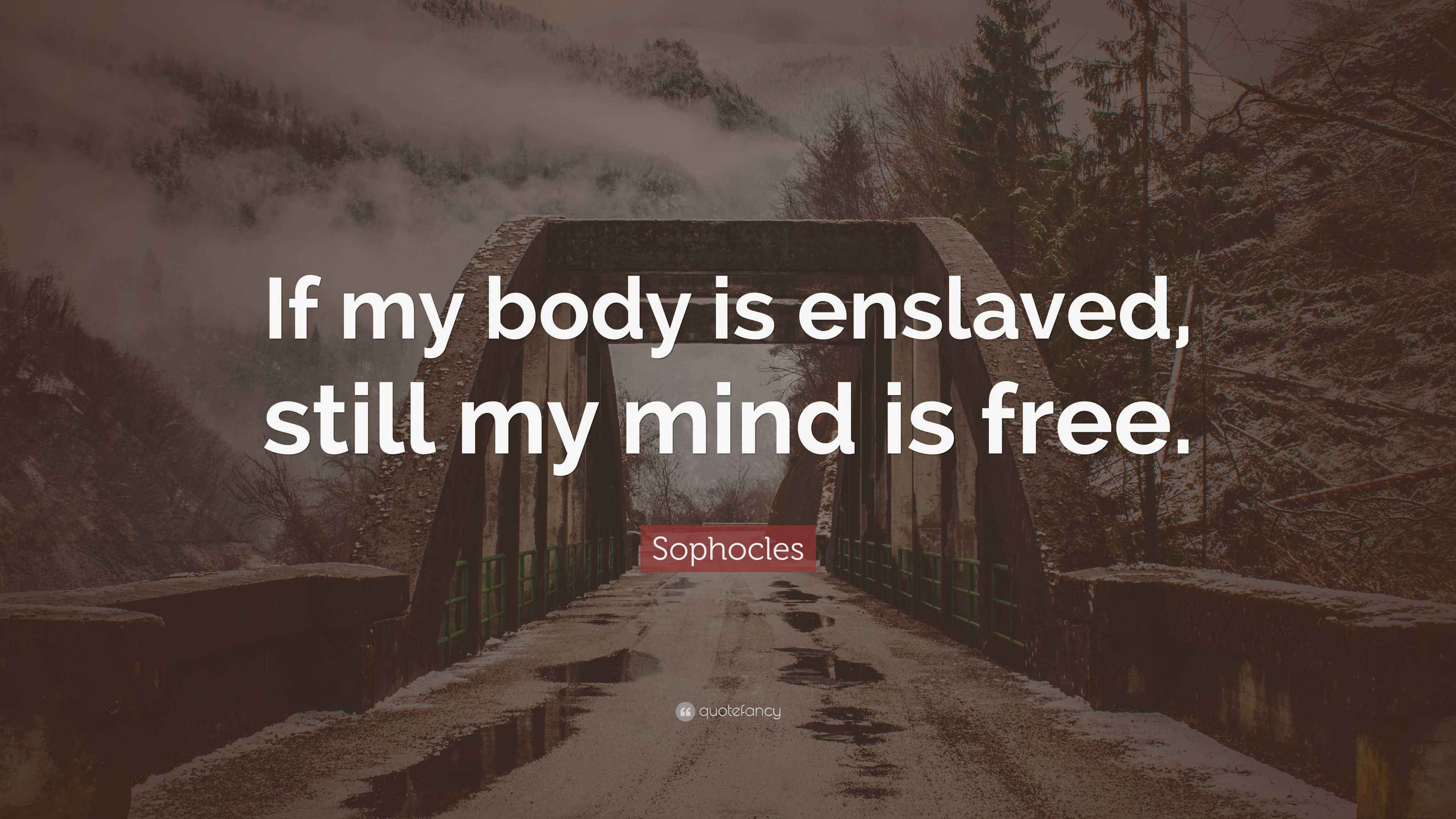 Sophocles Quote: “If my body is enslaved, still my mind is free.”