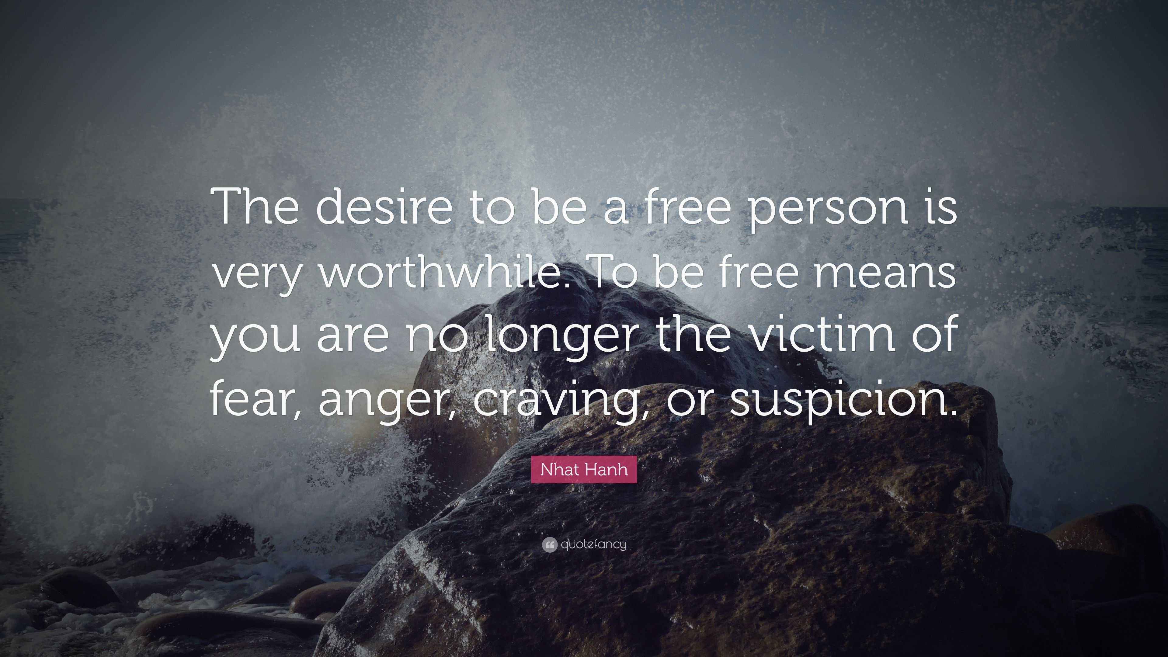 Nhat Hanh Quote: “The desire to be a free person is very worthwhile. To ...