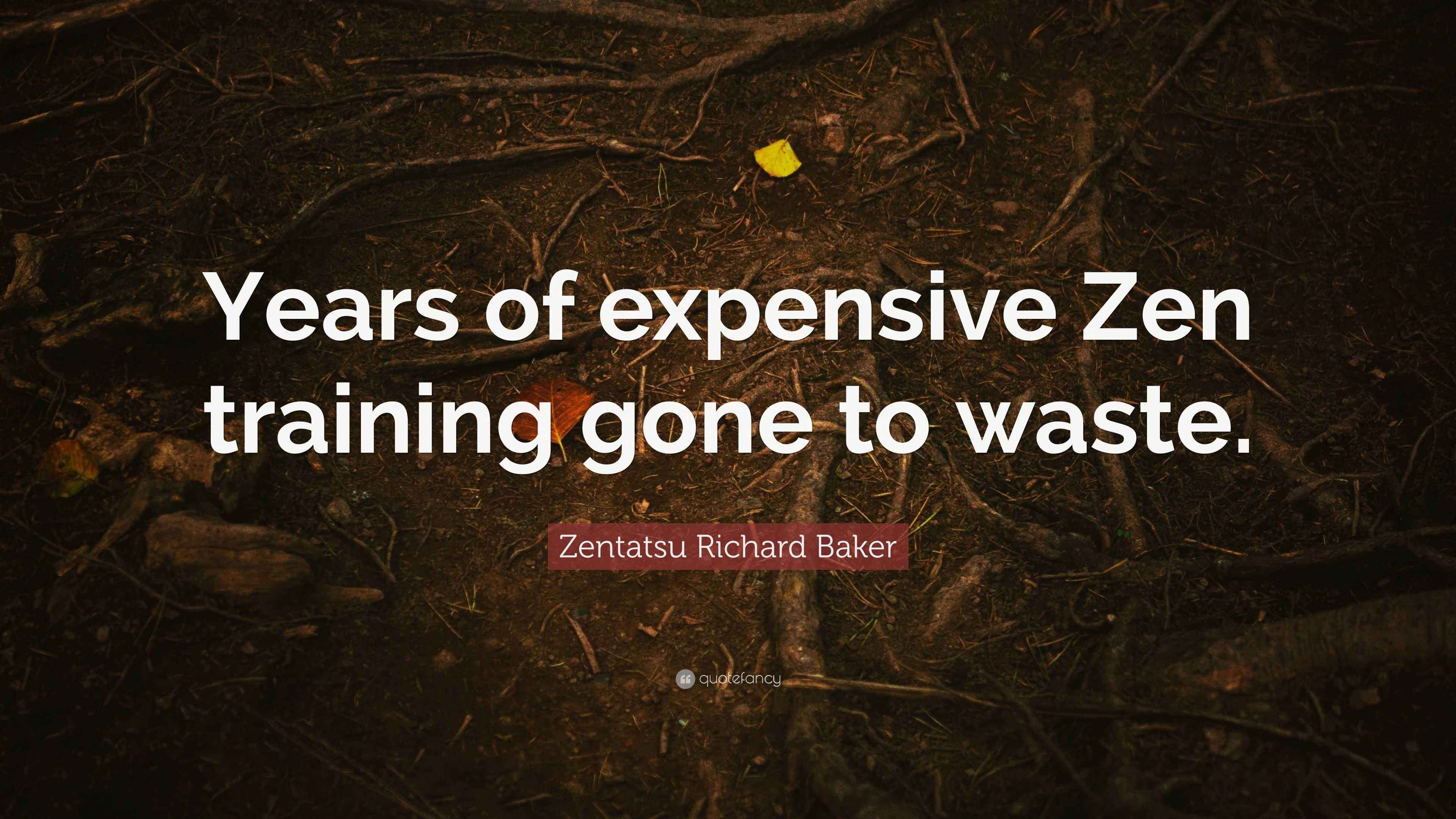 Zentatsu Richard Baker Quote: “Years of expensive Zen training gone to ...