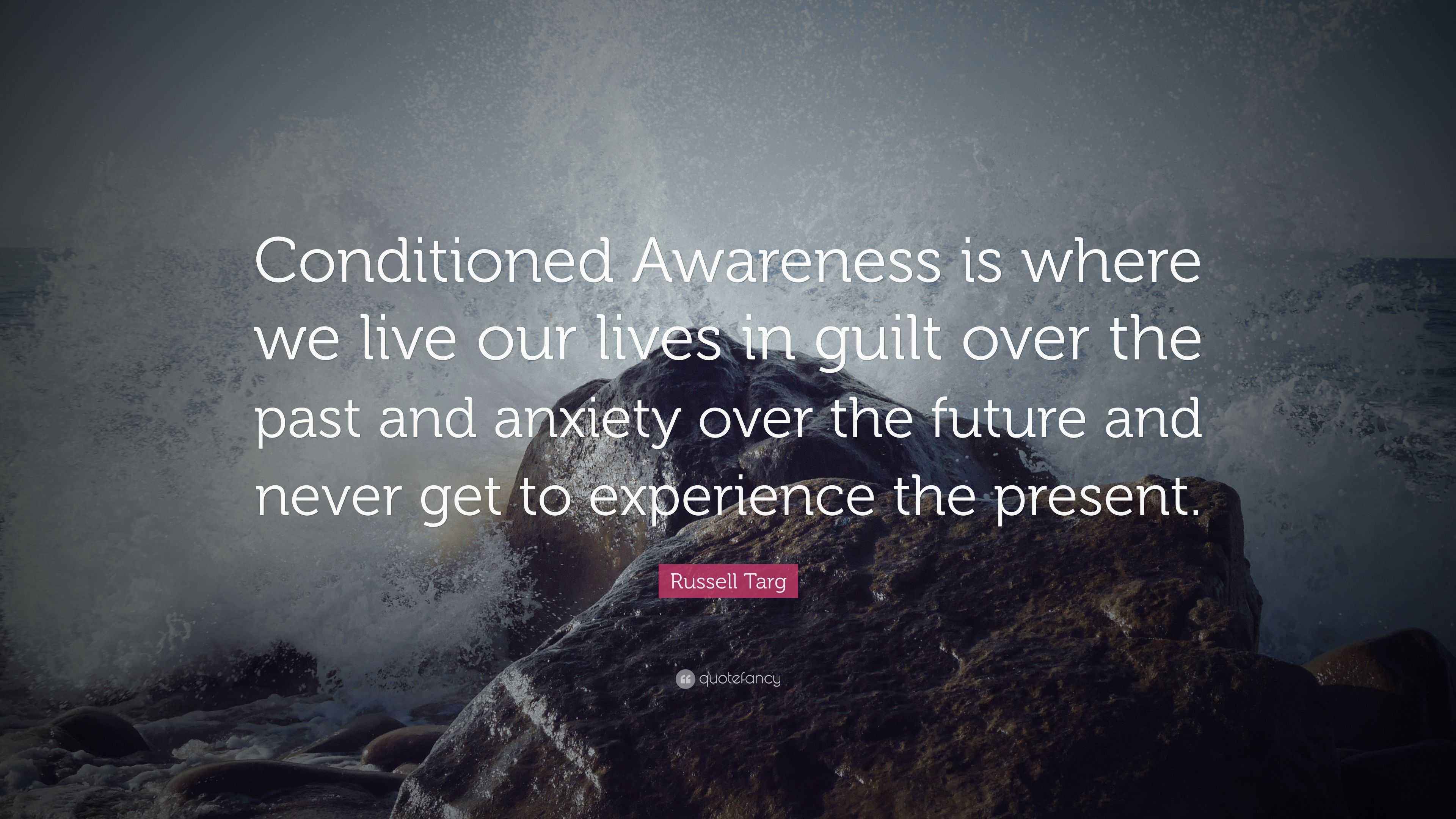 Russell Targ Quote: “Conditioned Awareness is where we live our lives ...