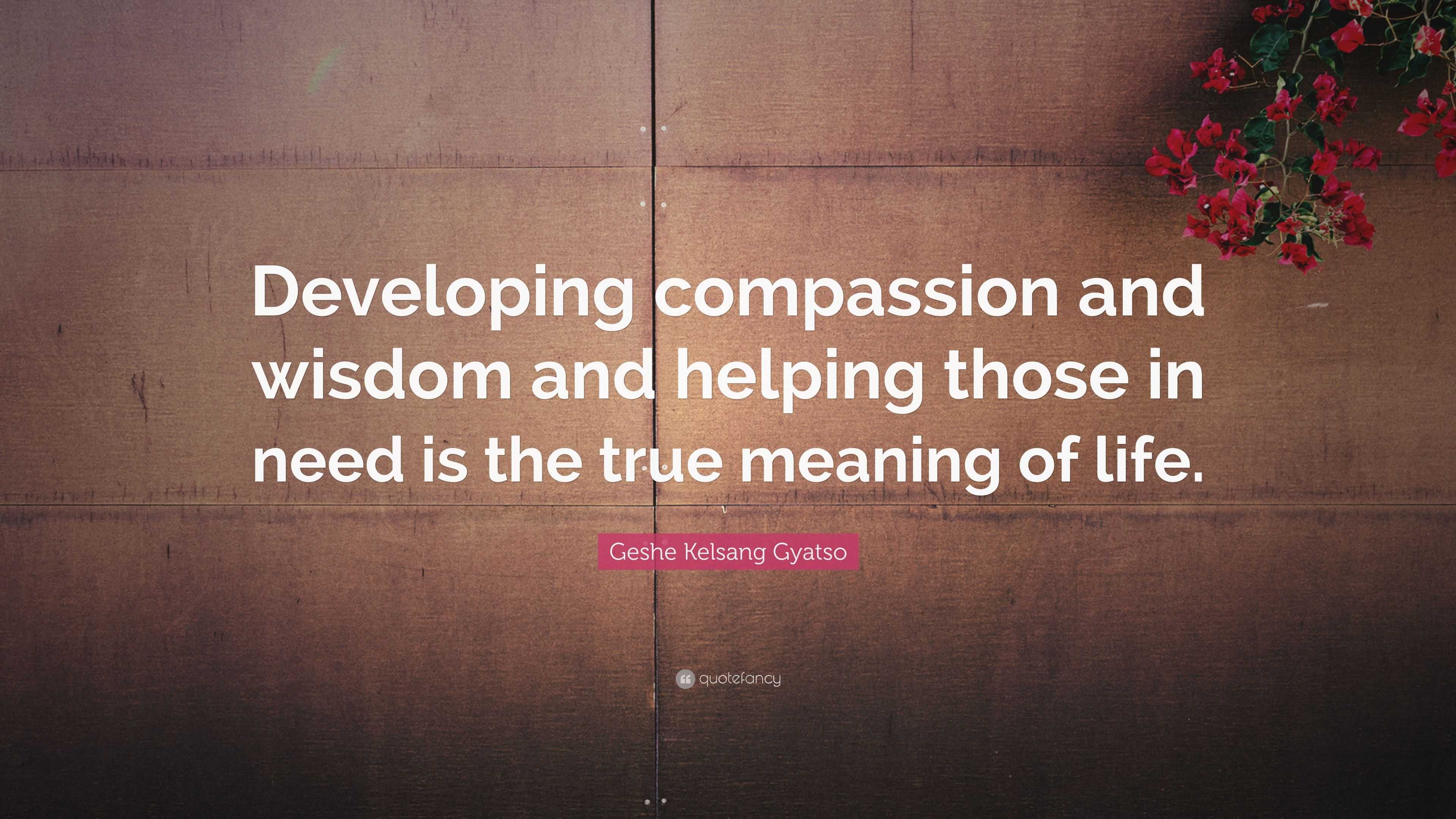 Geshe Kelsang Gyatso Quote: “Developing compassion and wisdom and ...