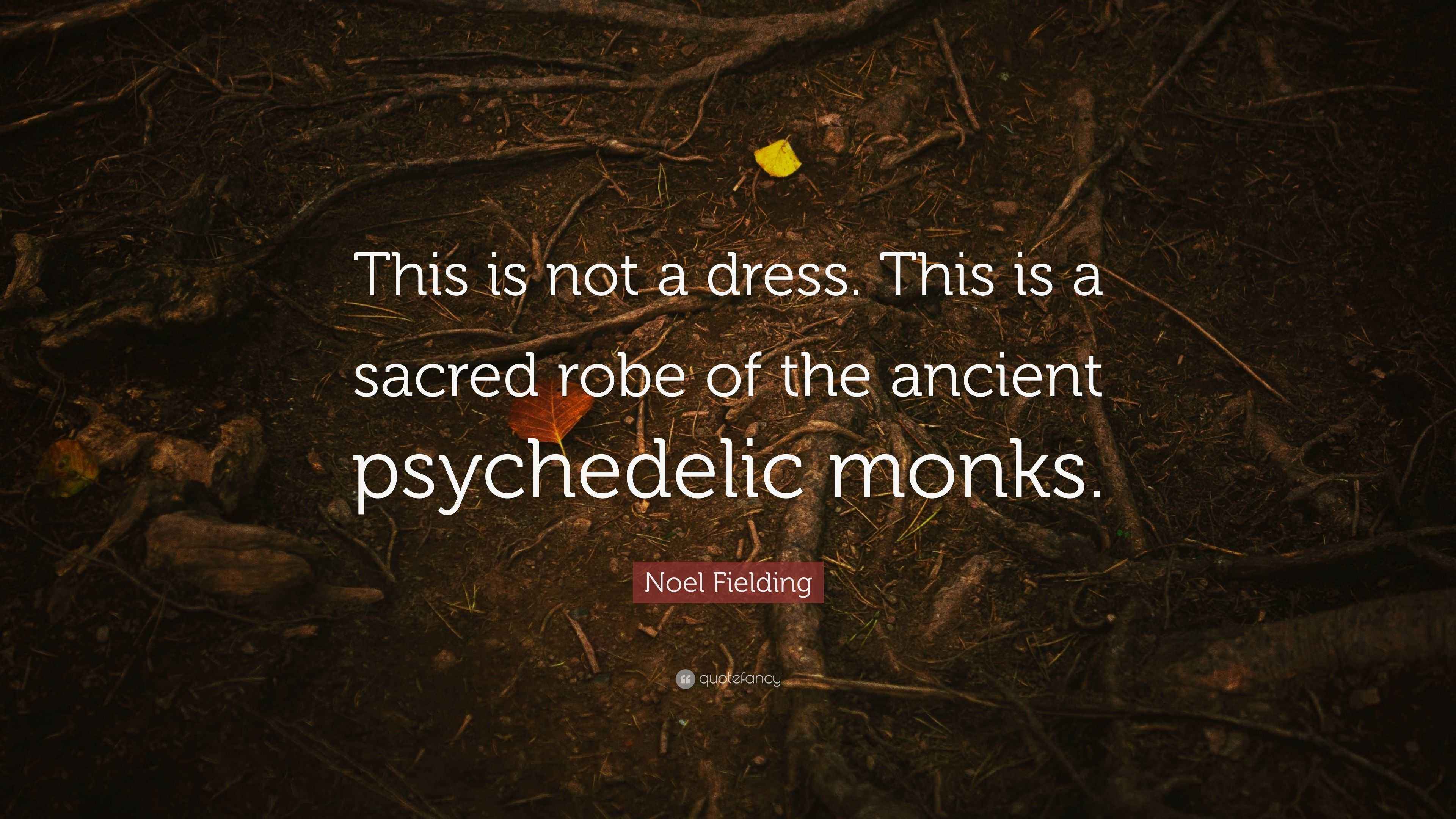 Noel Fielding Quote: “This is not a dress. This is a sacred robe of the ...