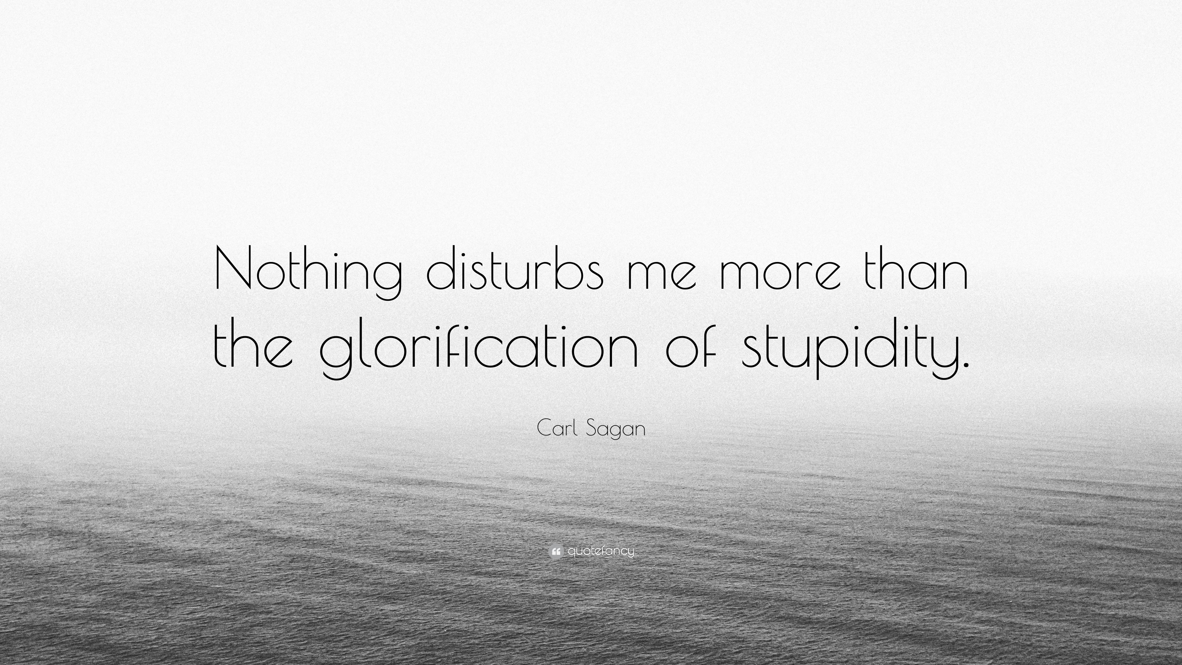 Carl Sagan Quote: “Nothing disturbs me more than the glorification of ...