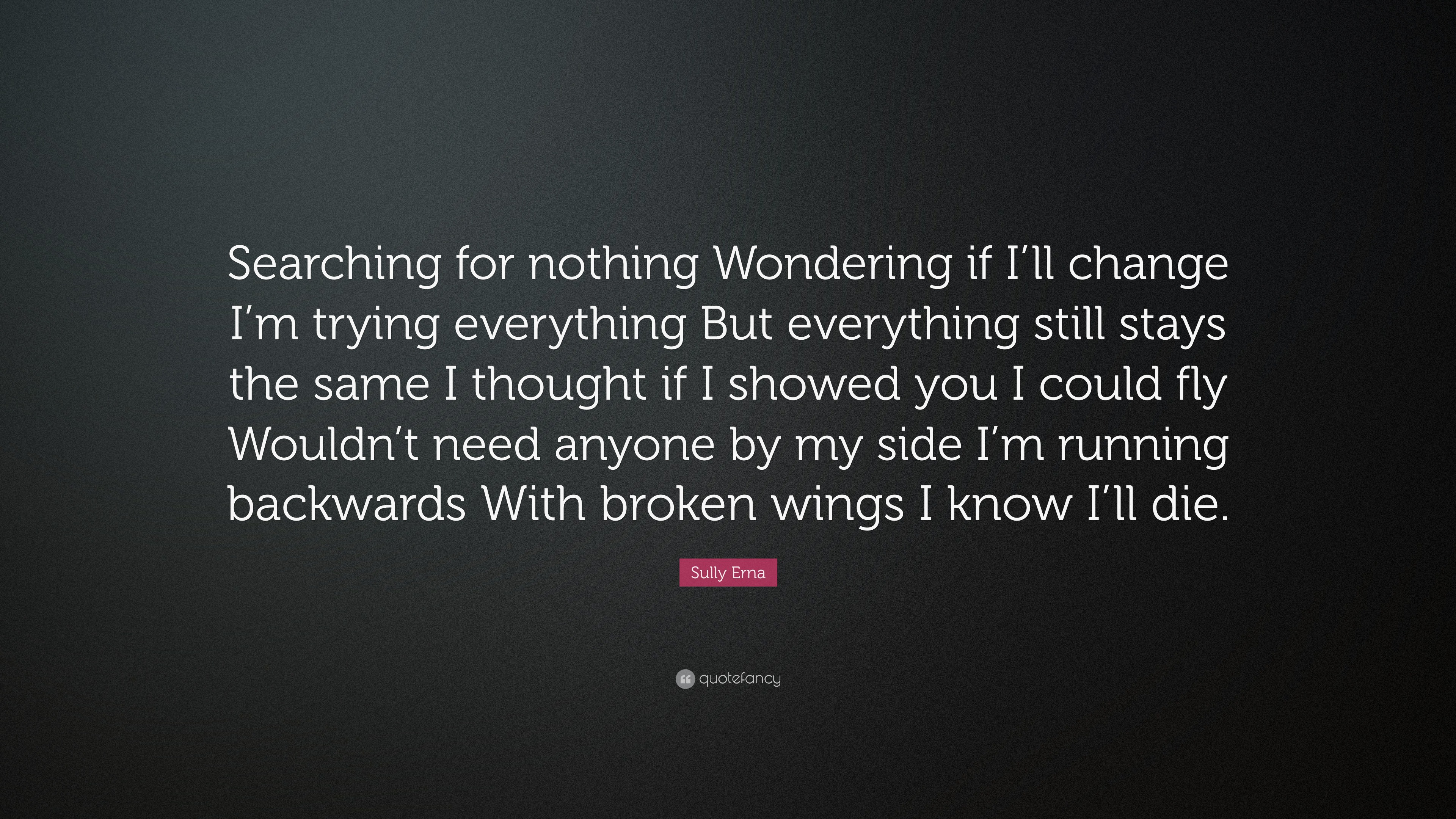 Sully Erna Quote: “Searching for nothing Wondering if I’ll change I’m ...