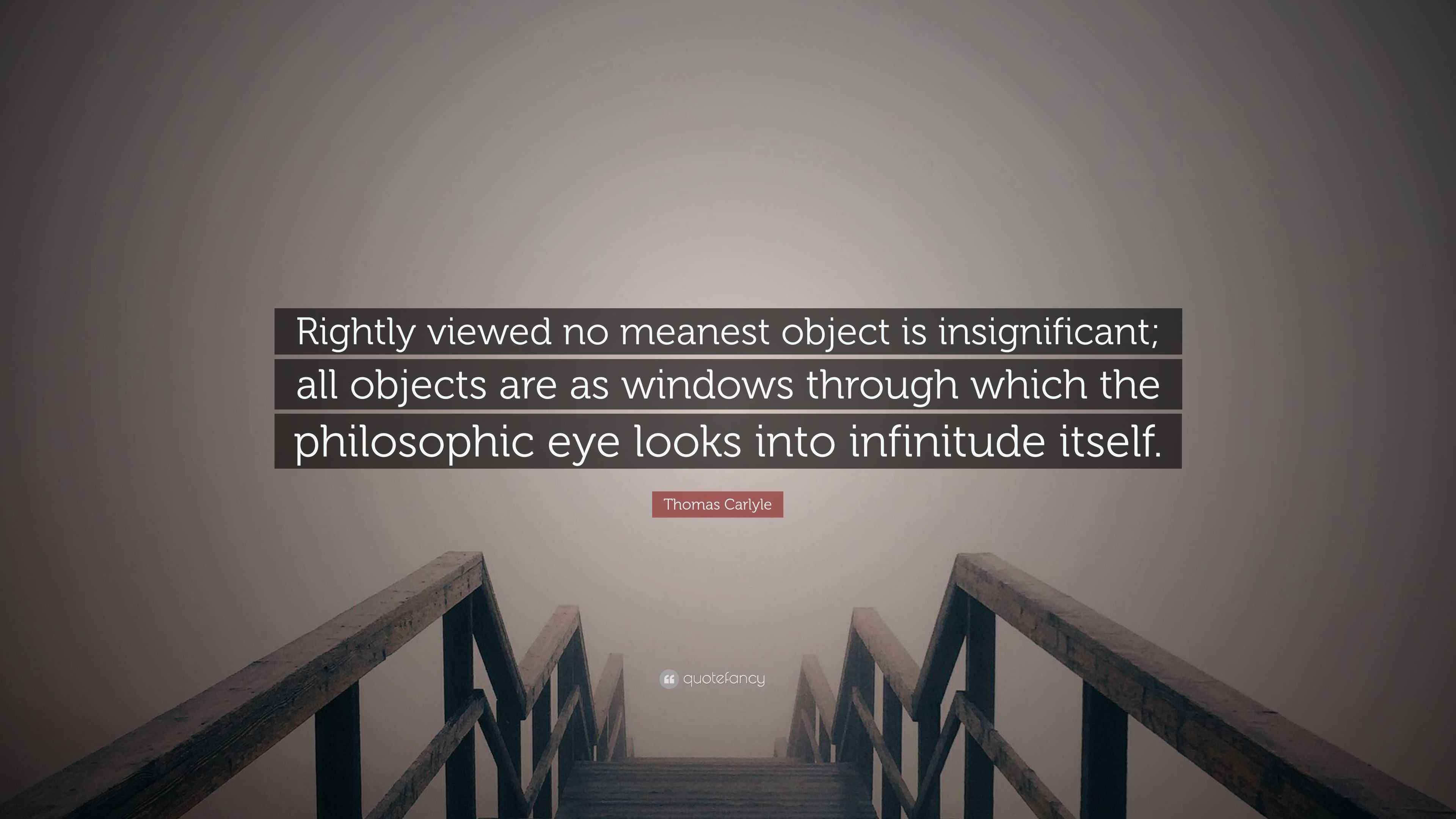 Thomas Carlyle Quote: “Rightly viewed no meanest object is ...