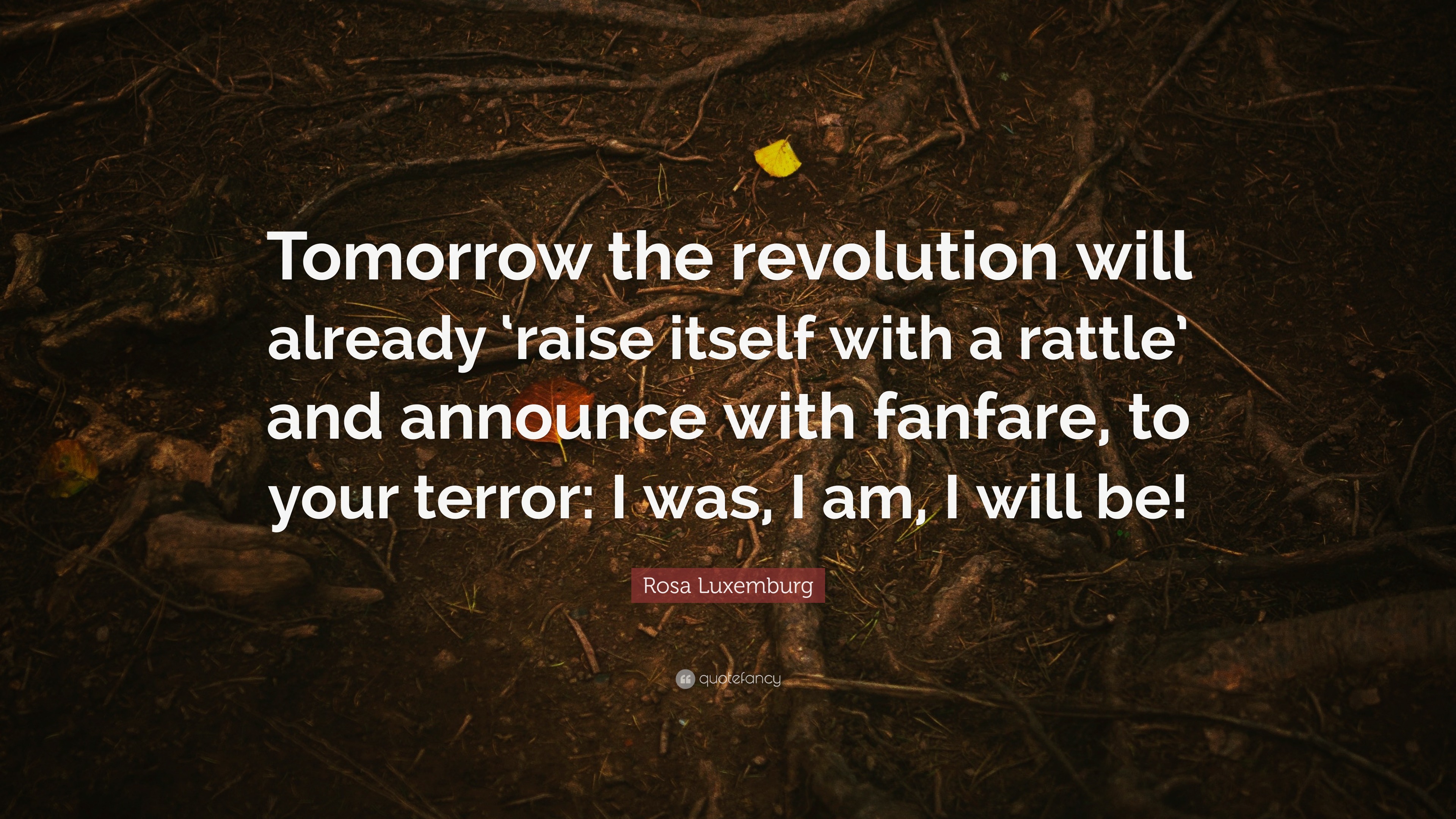 Rosa Luxemburg Quote: “Tomorrow the revolution will already ‘raise ...