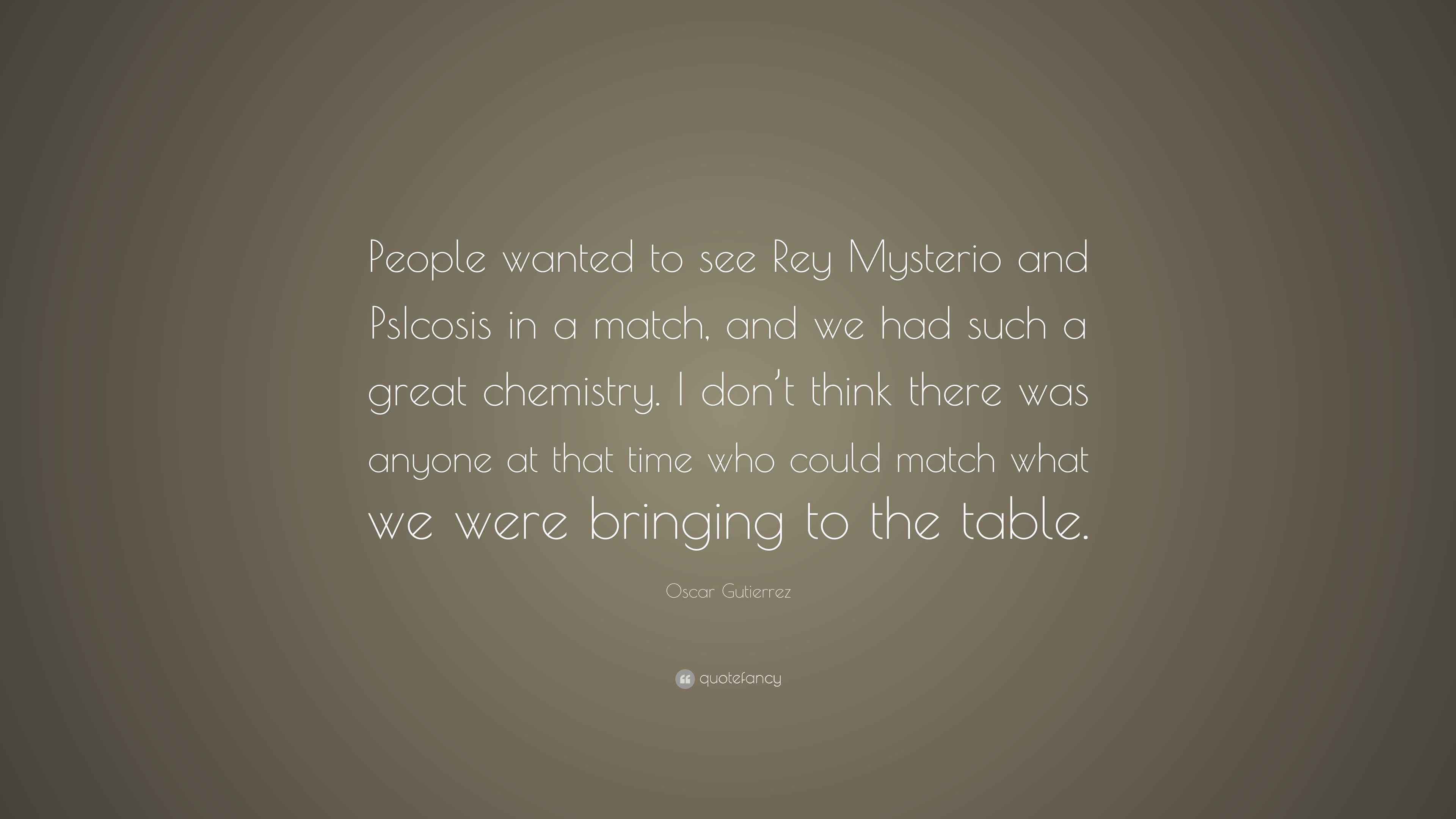 Oscar Gutierrez Quote: “People wanted to see Rey Mysterio and PsIcosis ...