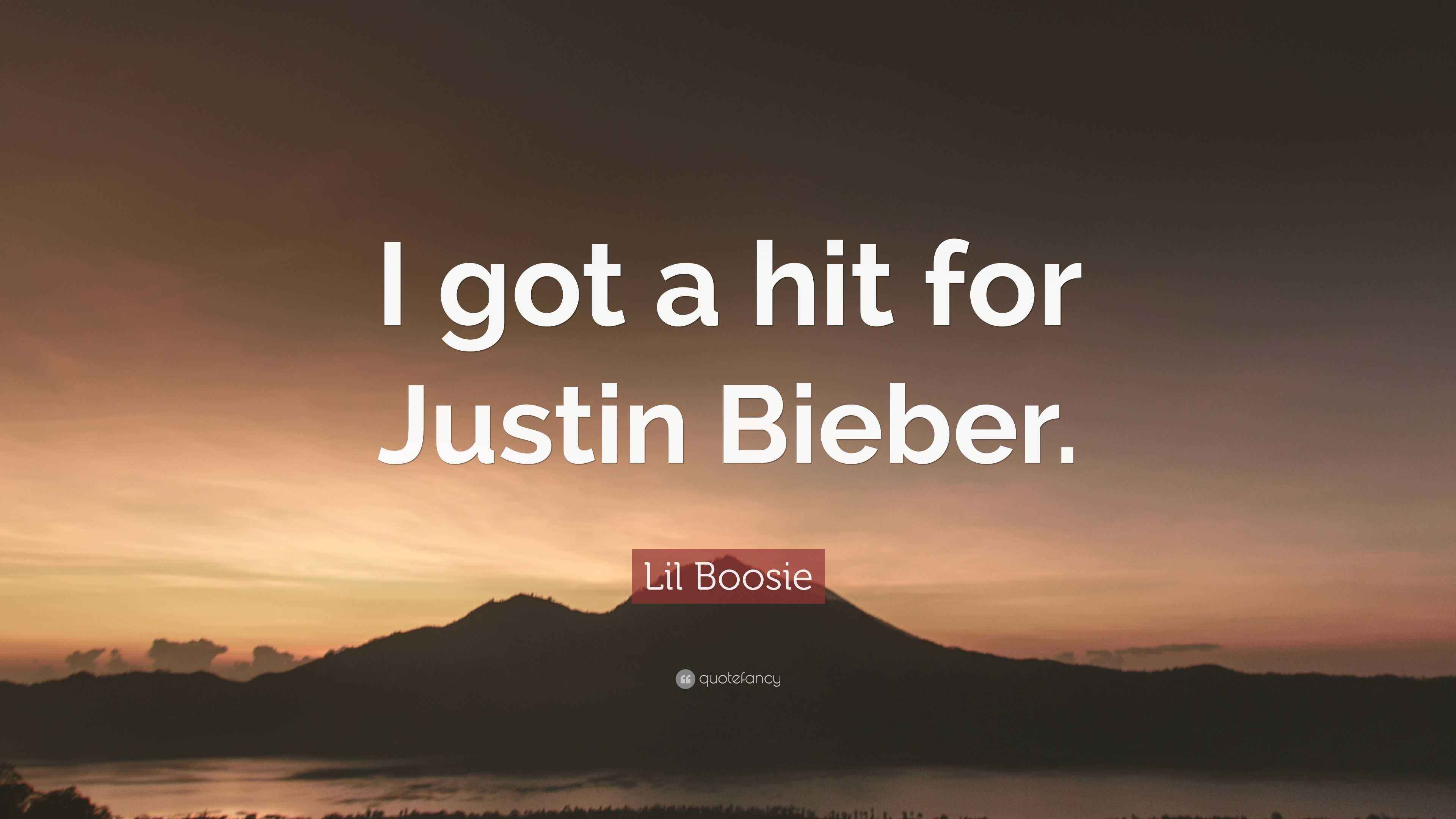 Lil Boosie Quote: “I got a hit for Justin Bieber.”