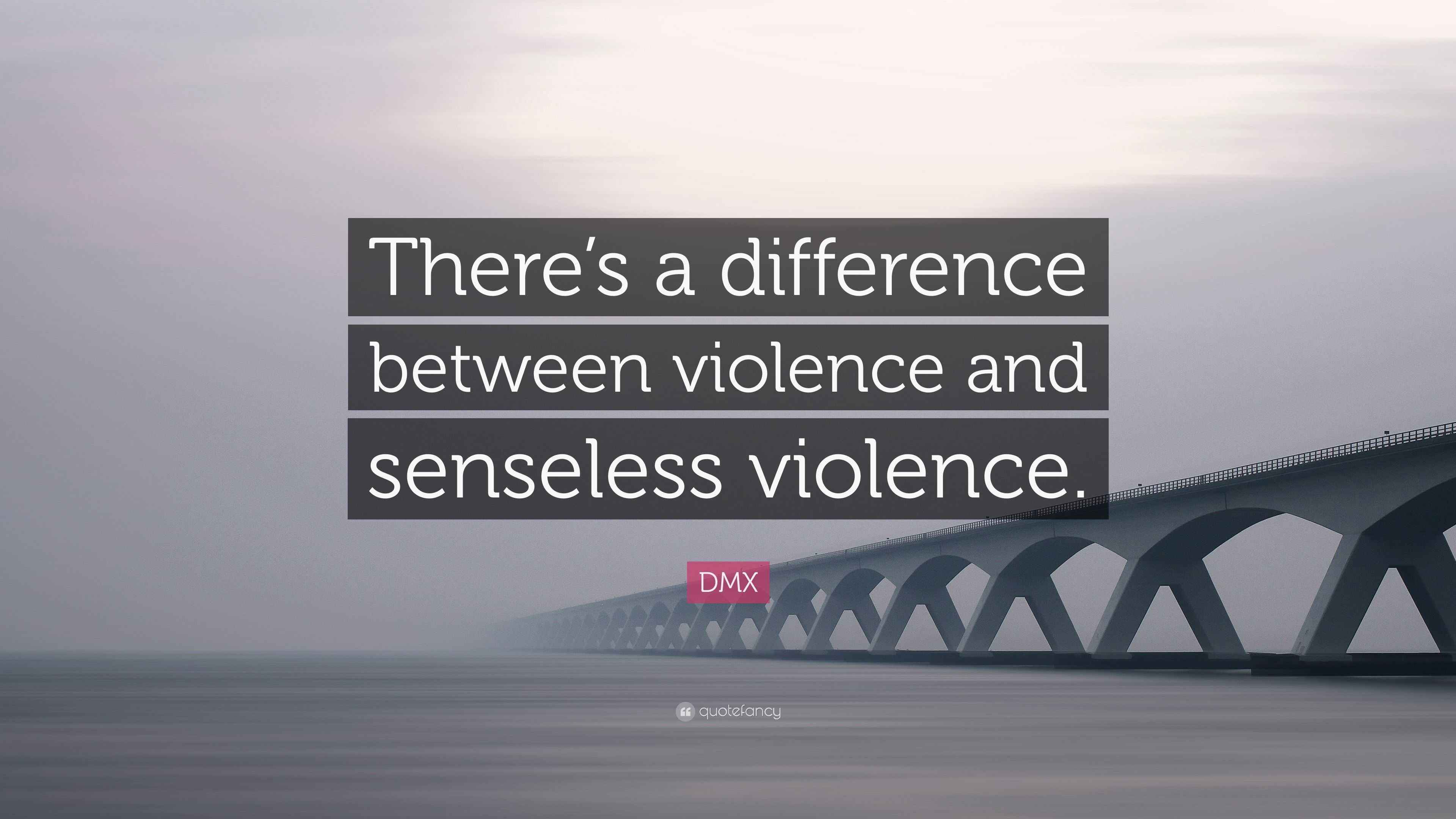 DMX Quote: “There’s a difference between violence and senseless violence.”