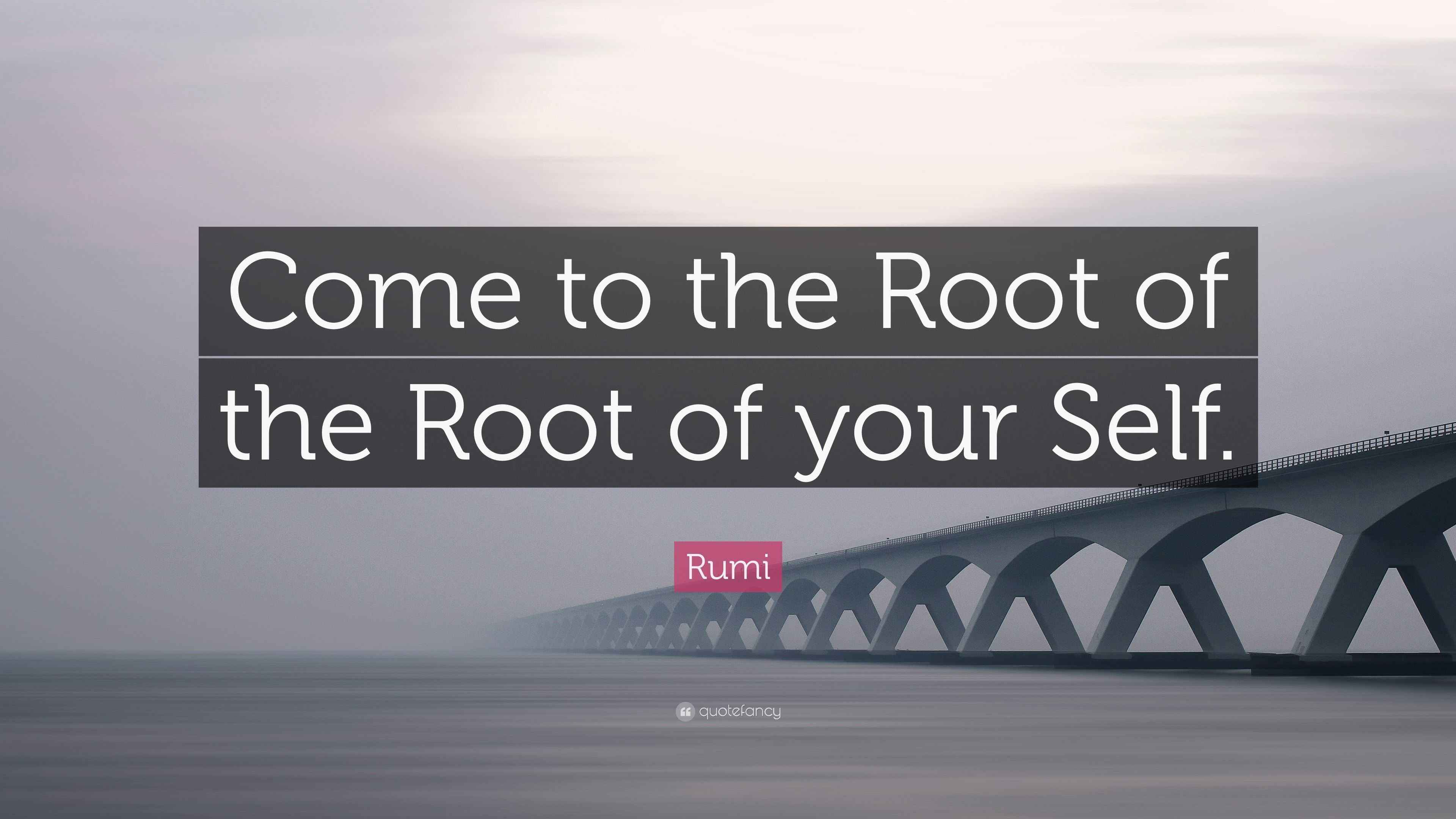 Rumi Quote: “Come to the Root of the Root of your Self.”