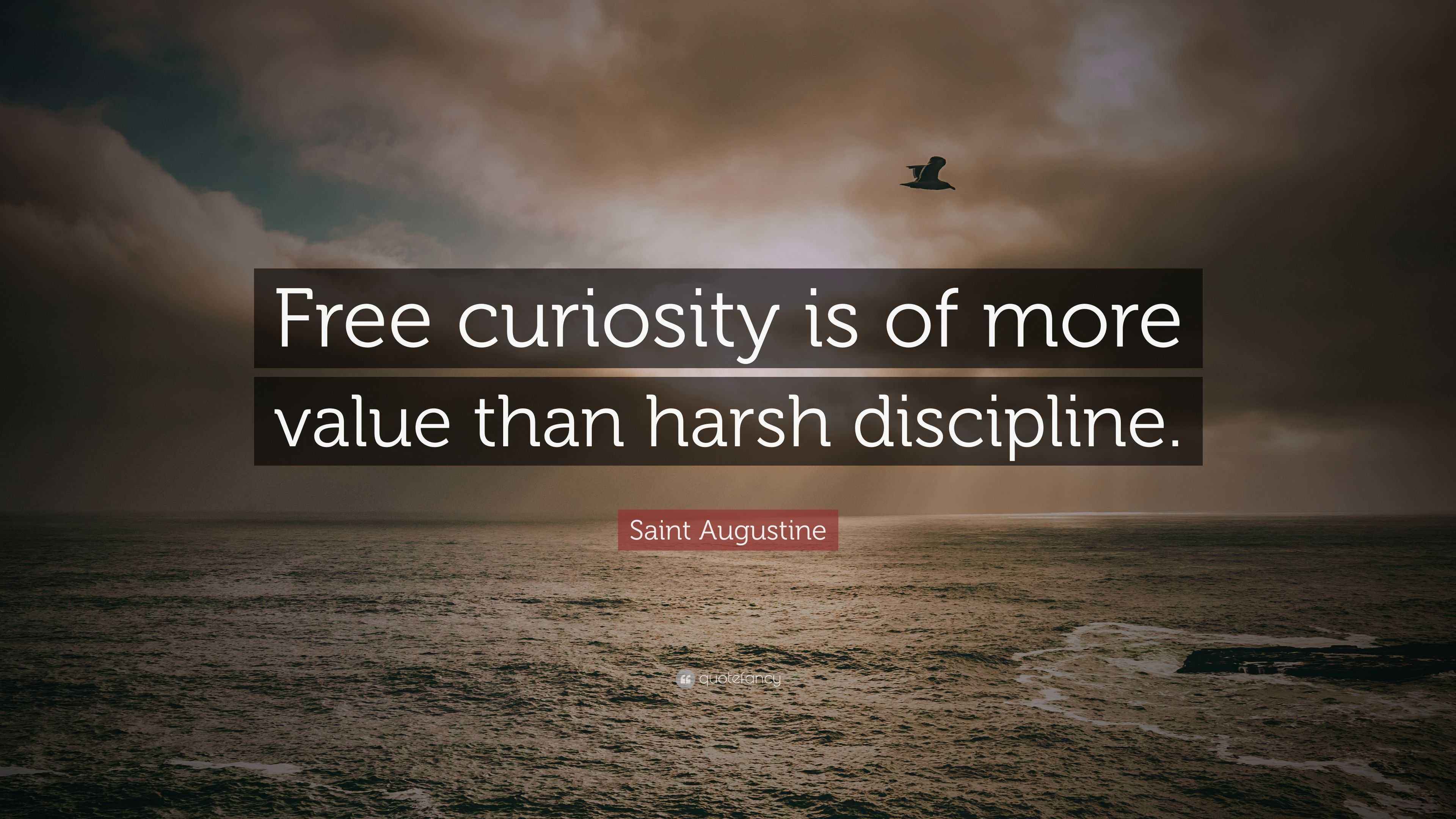 Saint Augustine Quote: “Free curiosity is of more value than harsh ...
