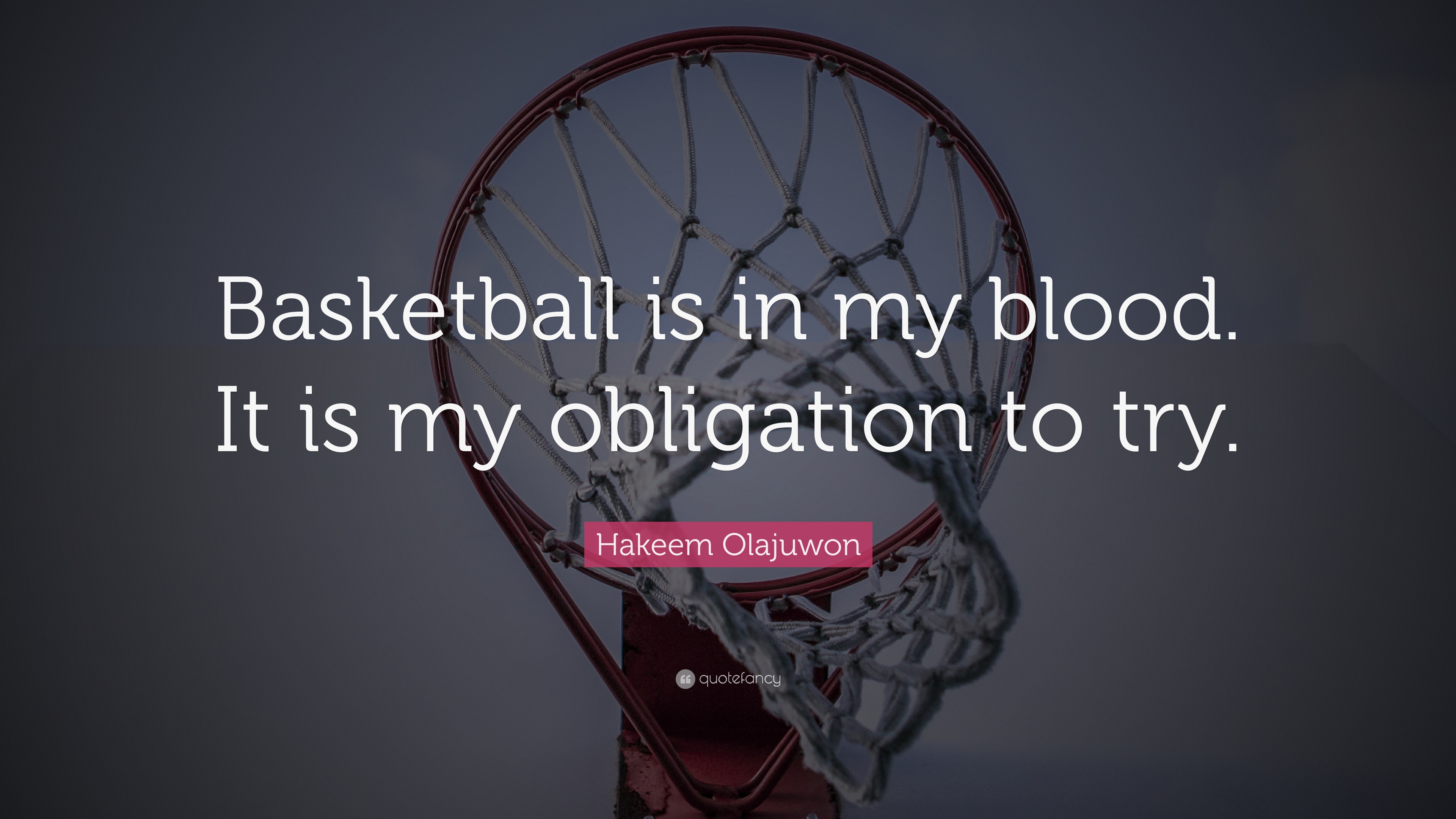 Hakeem Olajuwon Quote: “Basketball is in my blood. It is my obligation ...