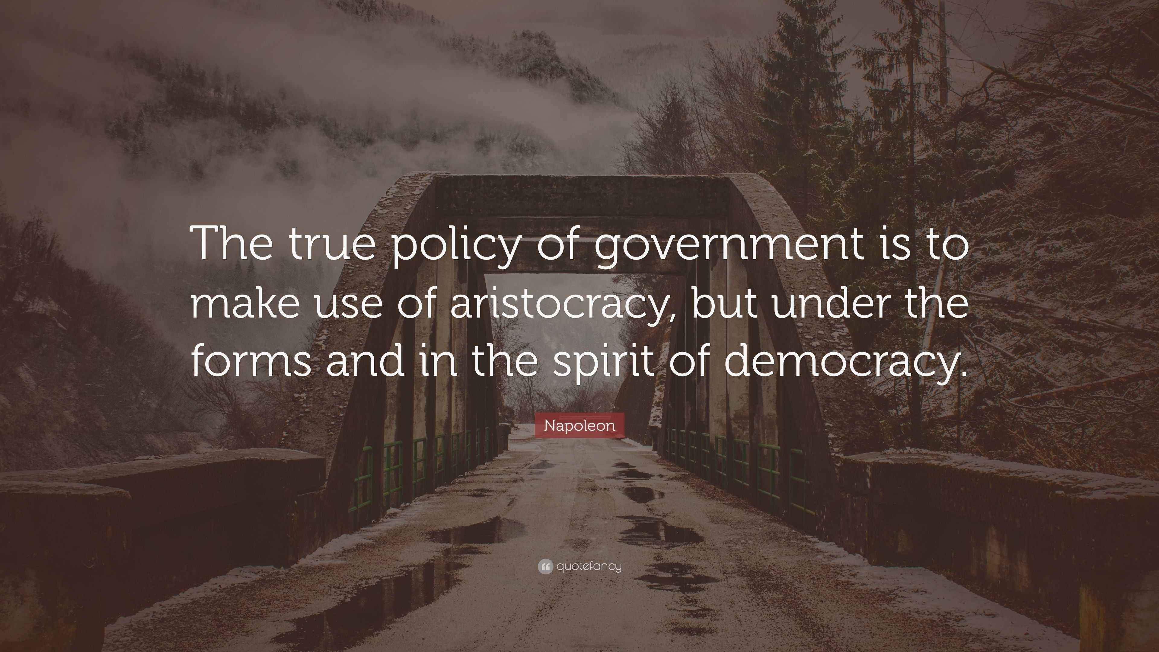 Napoleon Quote: “The true policy of government is to make use of ...