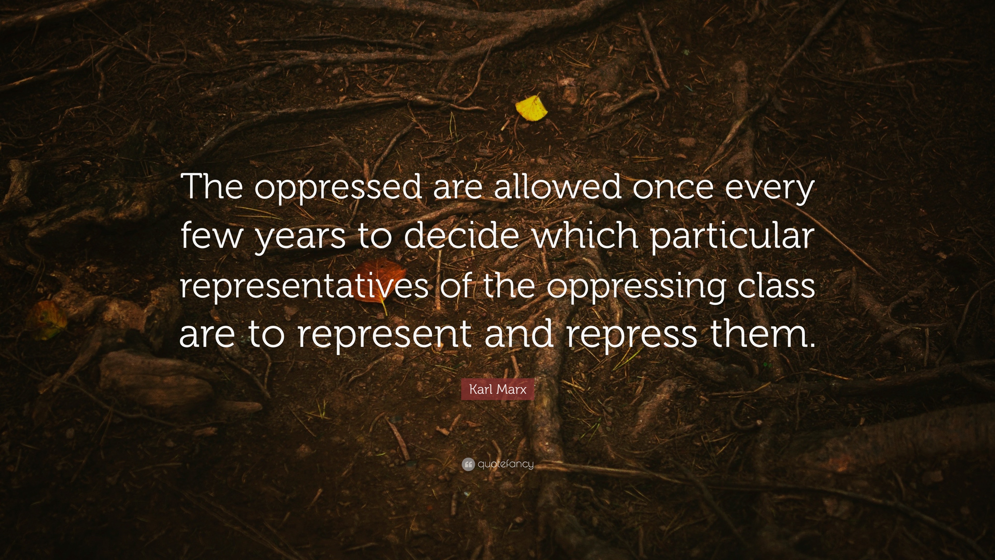 Karl Marx Quote: “The oppressed are allowed once every few years to ...
