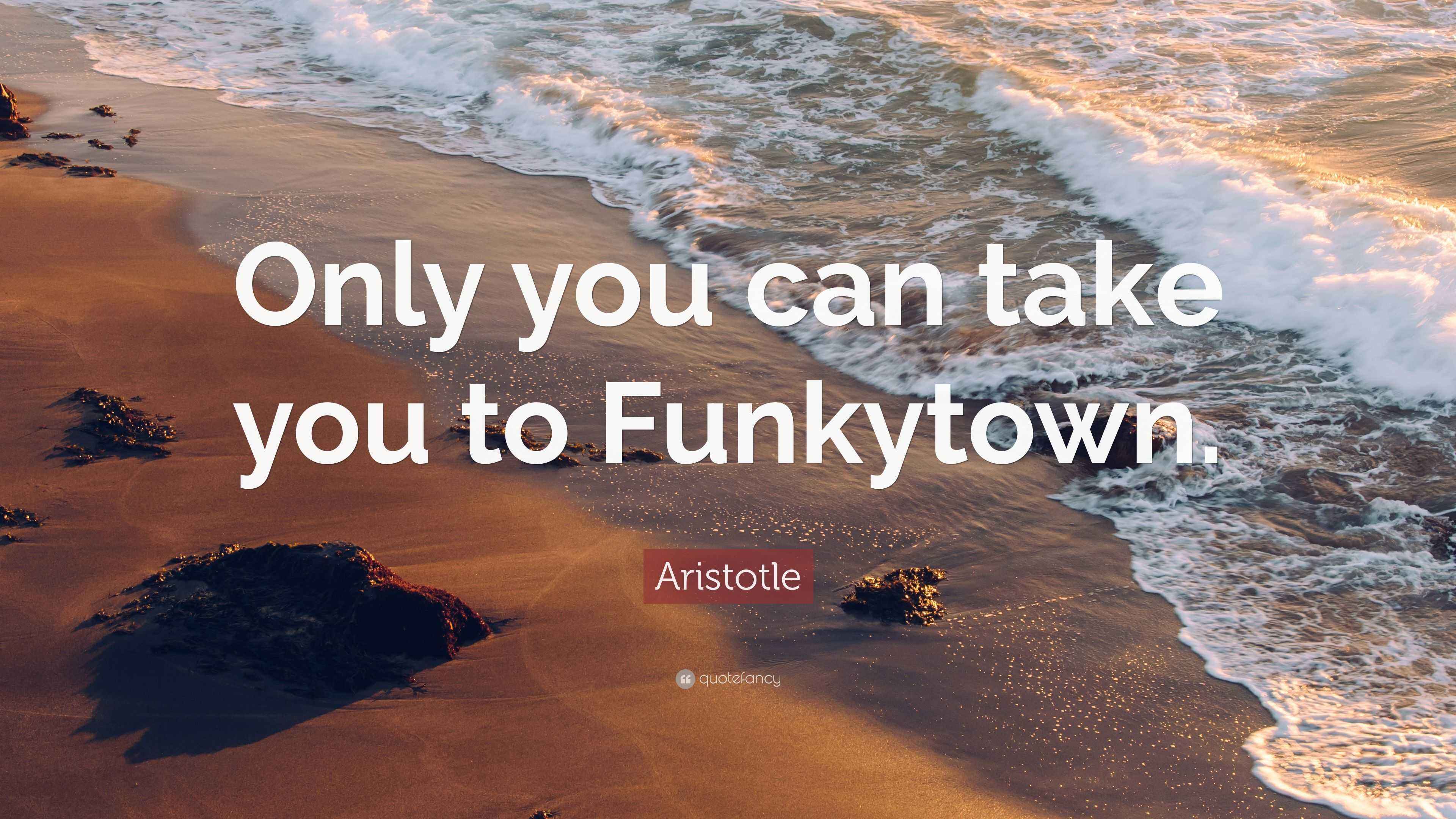 Aristotle Quote: “Only you can take you to Funkytown.”