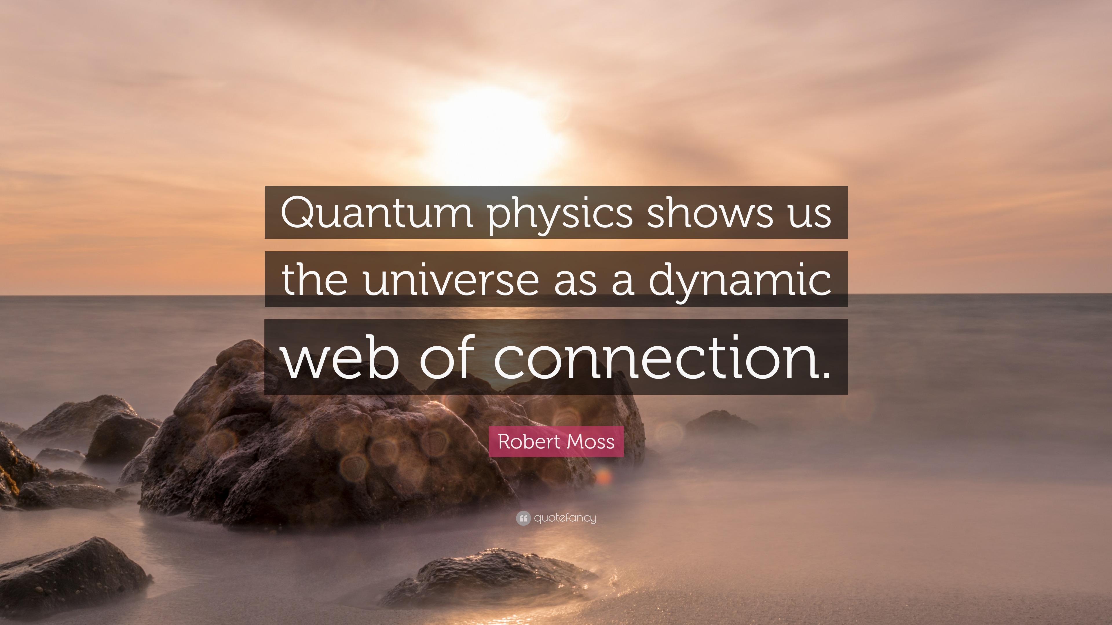 Robert Moss Quote: “Quantum physics shows us the universe as a dynamic ...