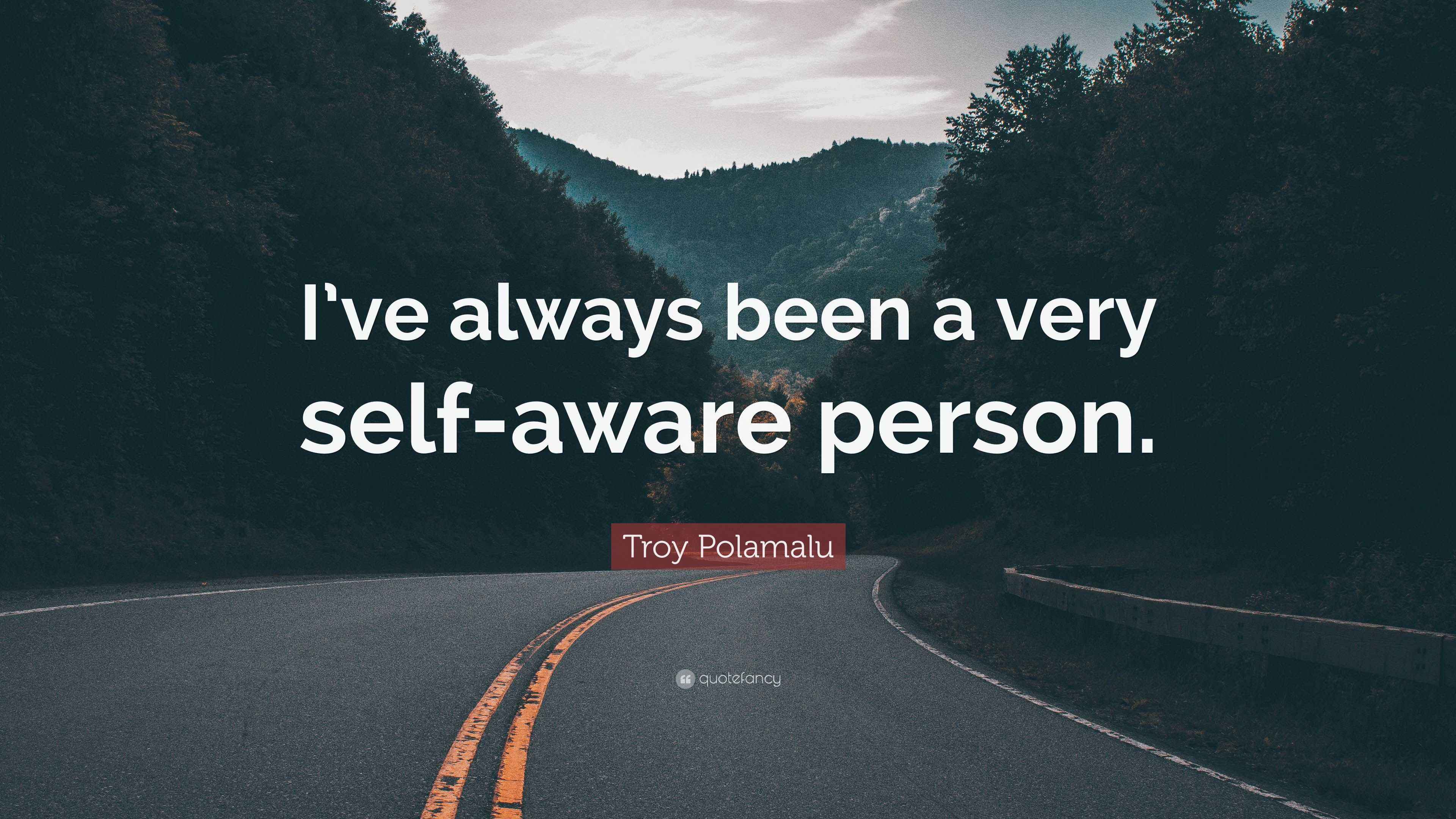 Troy Polamalu Quote: “I’ve always been a very self-aware person.”
