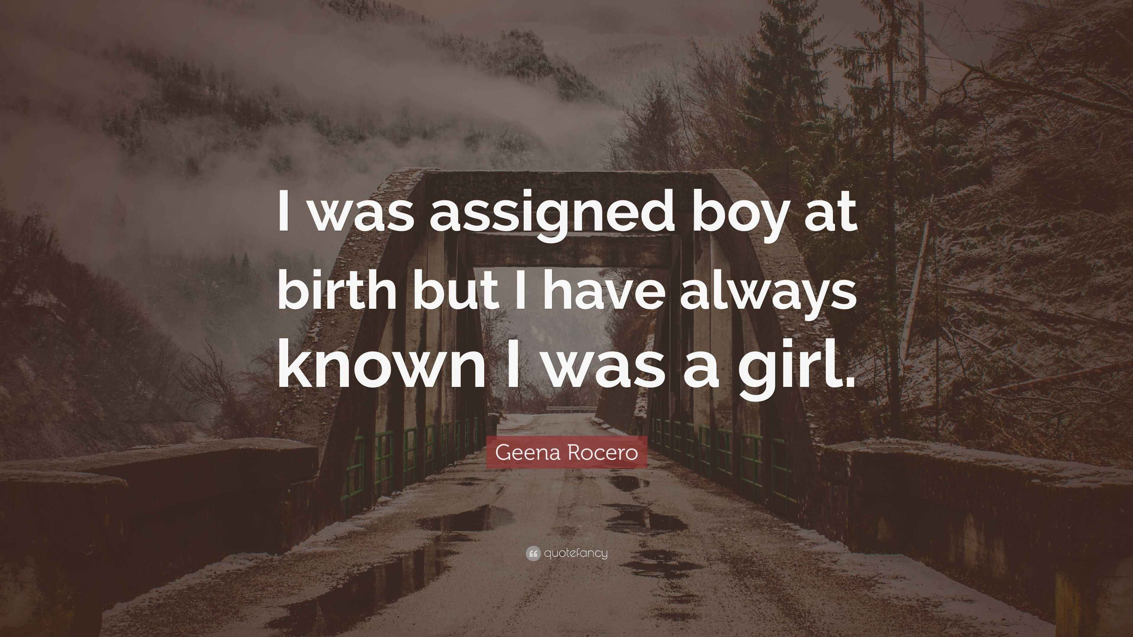 Geena Rocero Quote: “I was assigned boy at birth but I have always ...