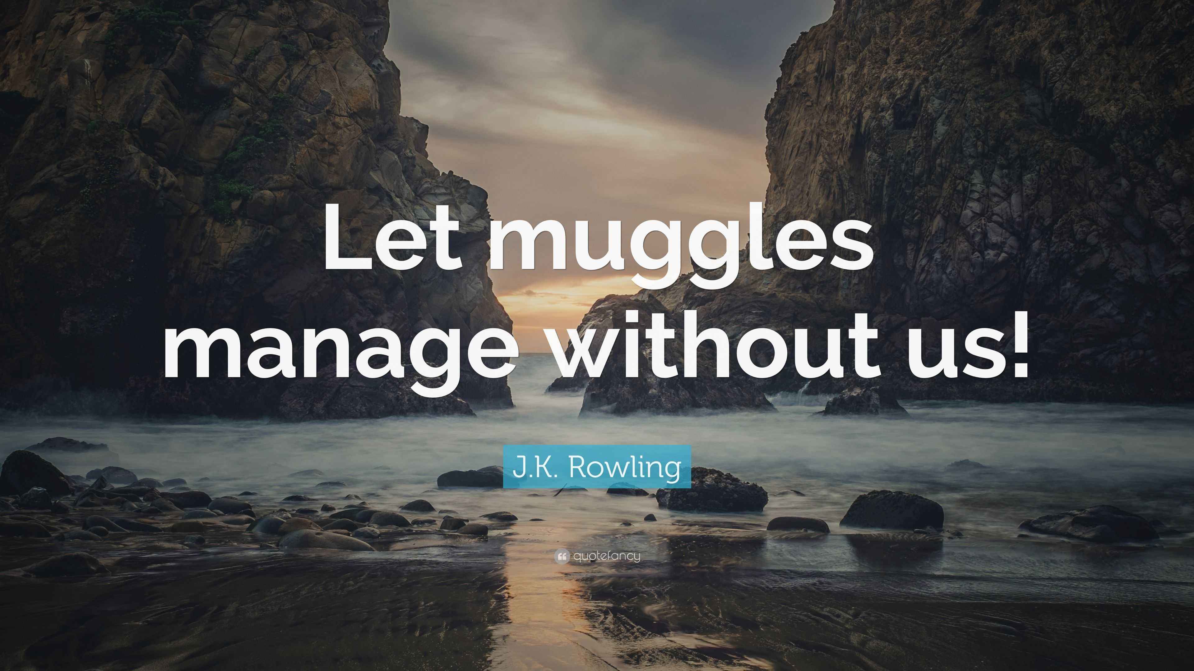 J.K. Rowling Quote: “Let muggles manage without us!”