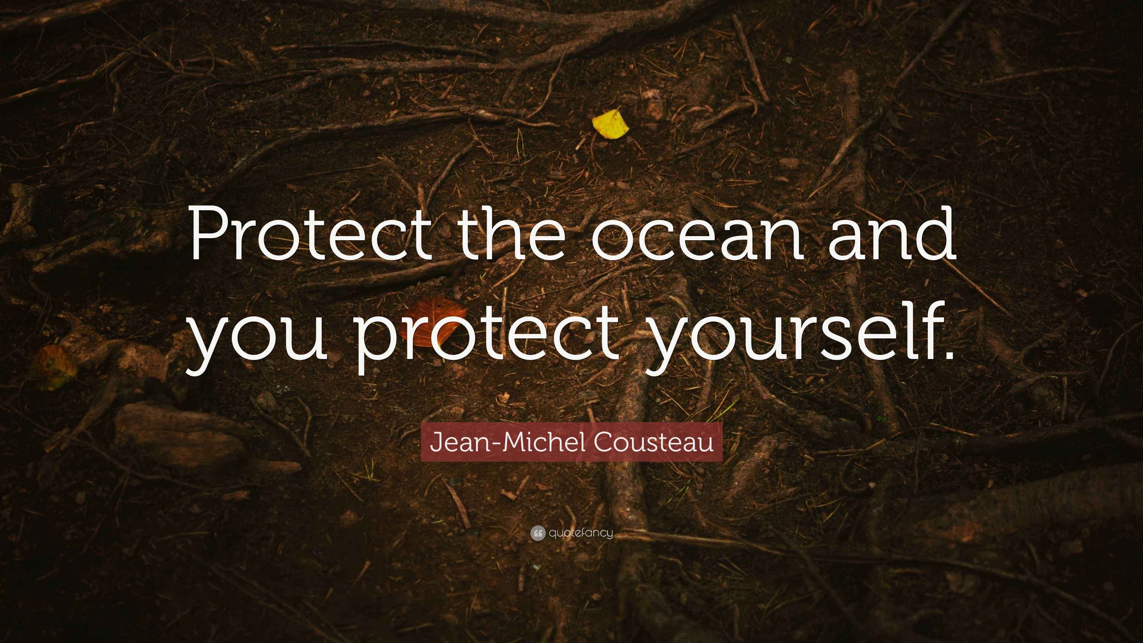 Jean-Michel Cousteau Quote: “Protect the ocean and you protect yourself.”