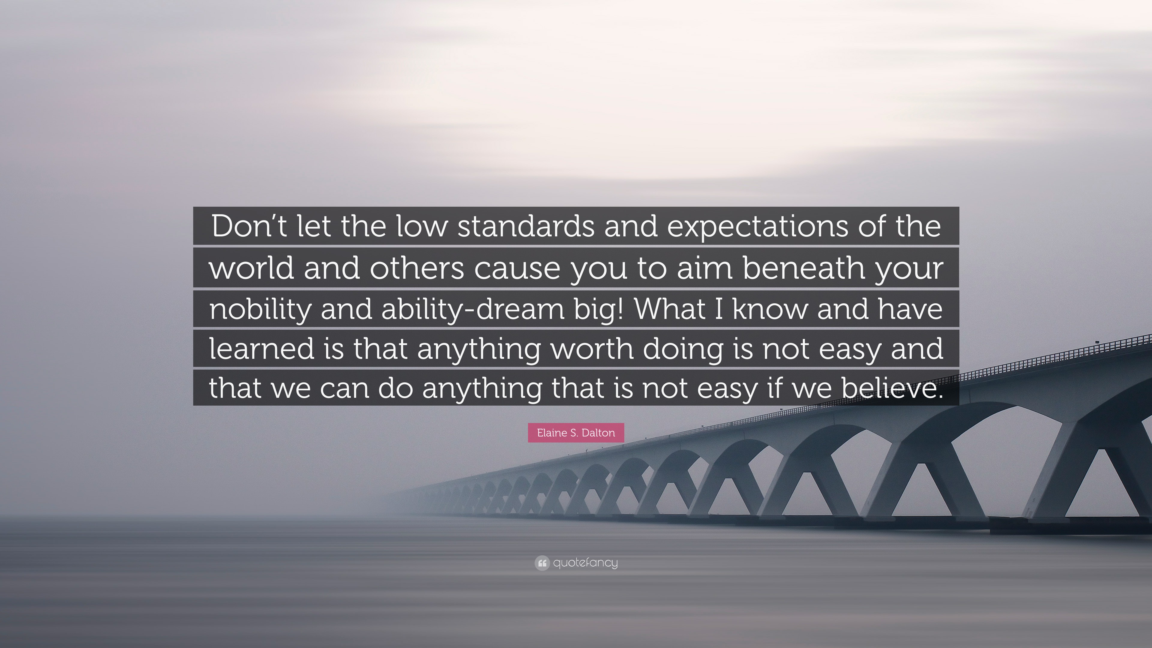 Elaine S. Dalton Quote: “Don’t let the low standards and expectations ...