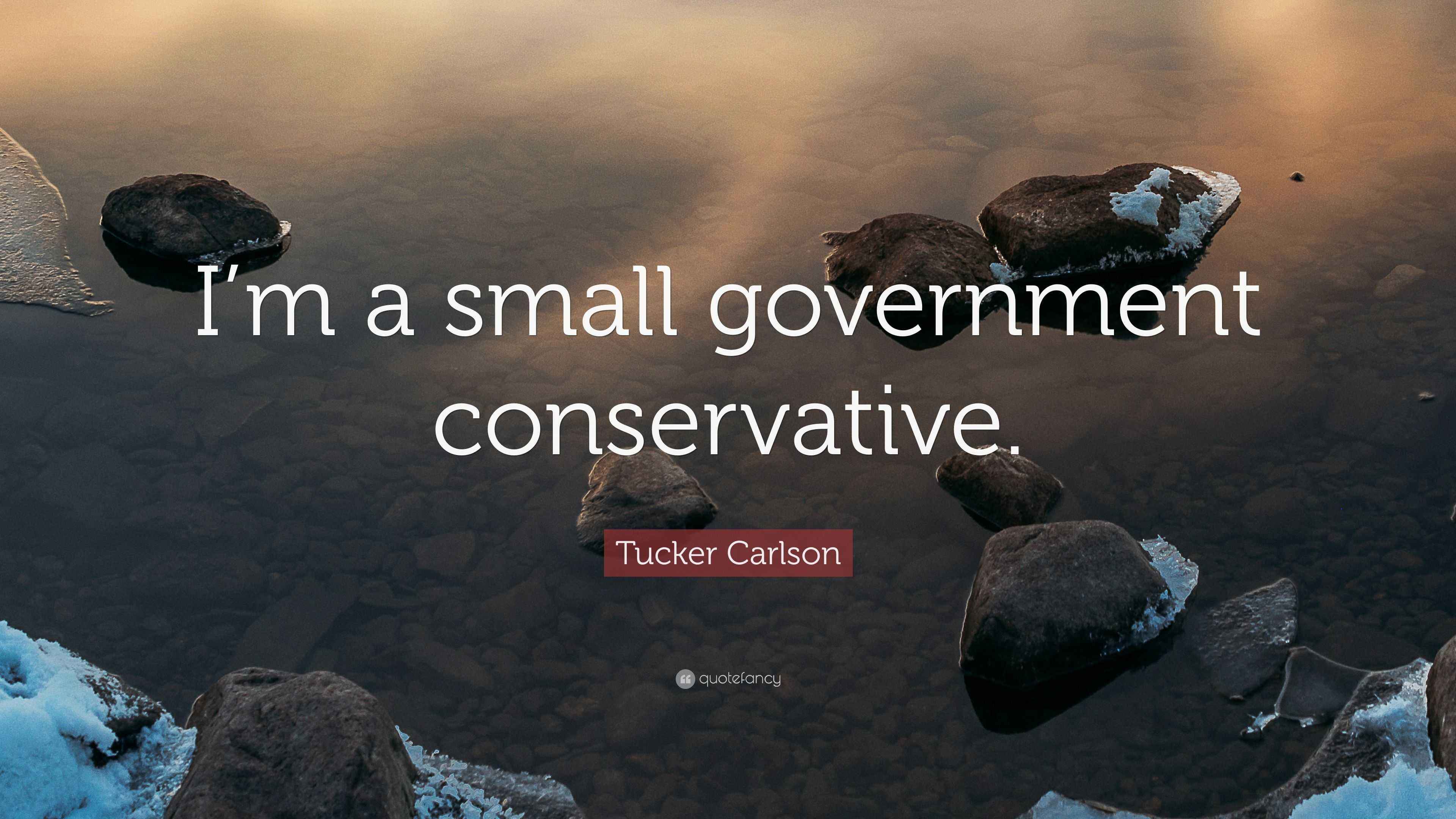 Tucker Carlson Quote: “I’m a small government conservative.”