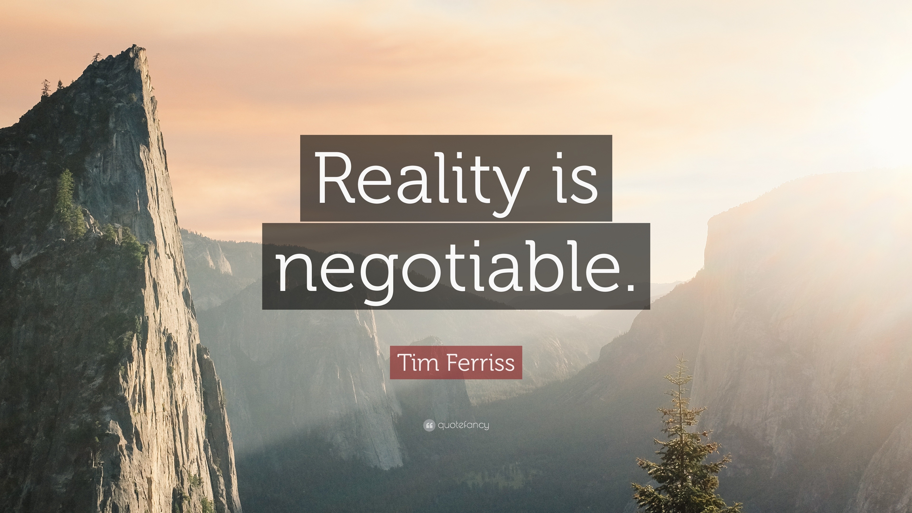 Tim Ferriss Quote: “Reality is negotiable.”