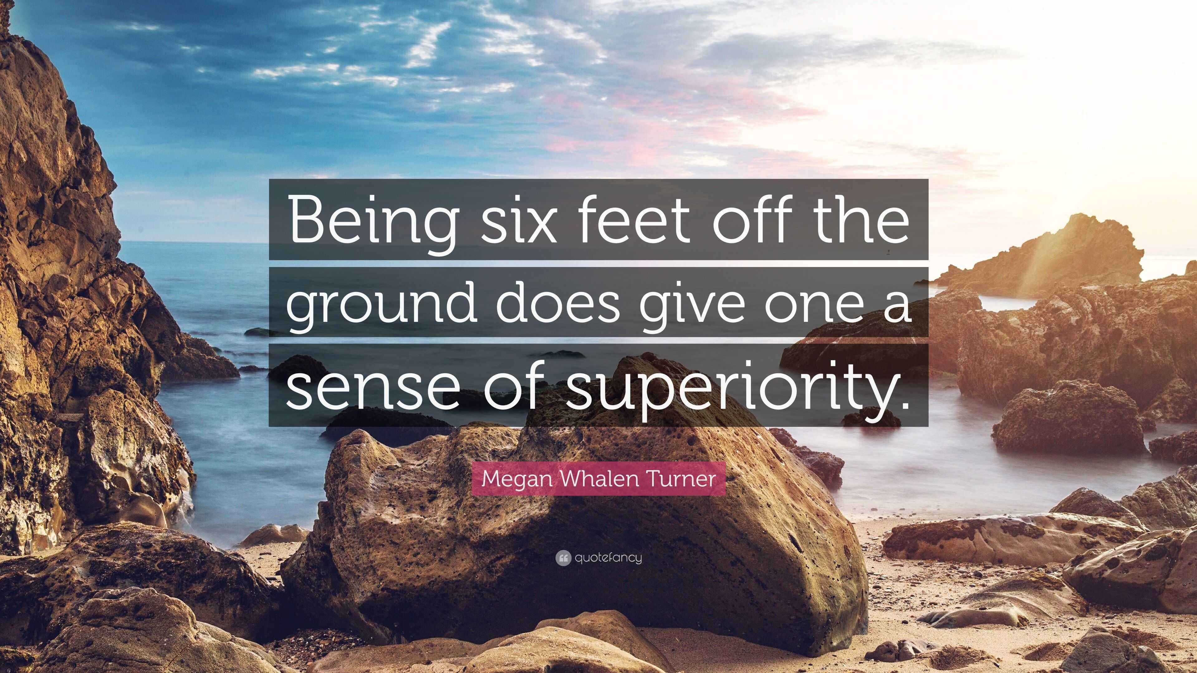 Megan Whalen Turner Quote: “Being six feet off the ground does give one ...