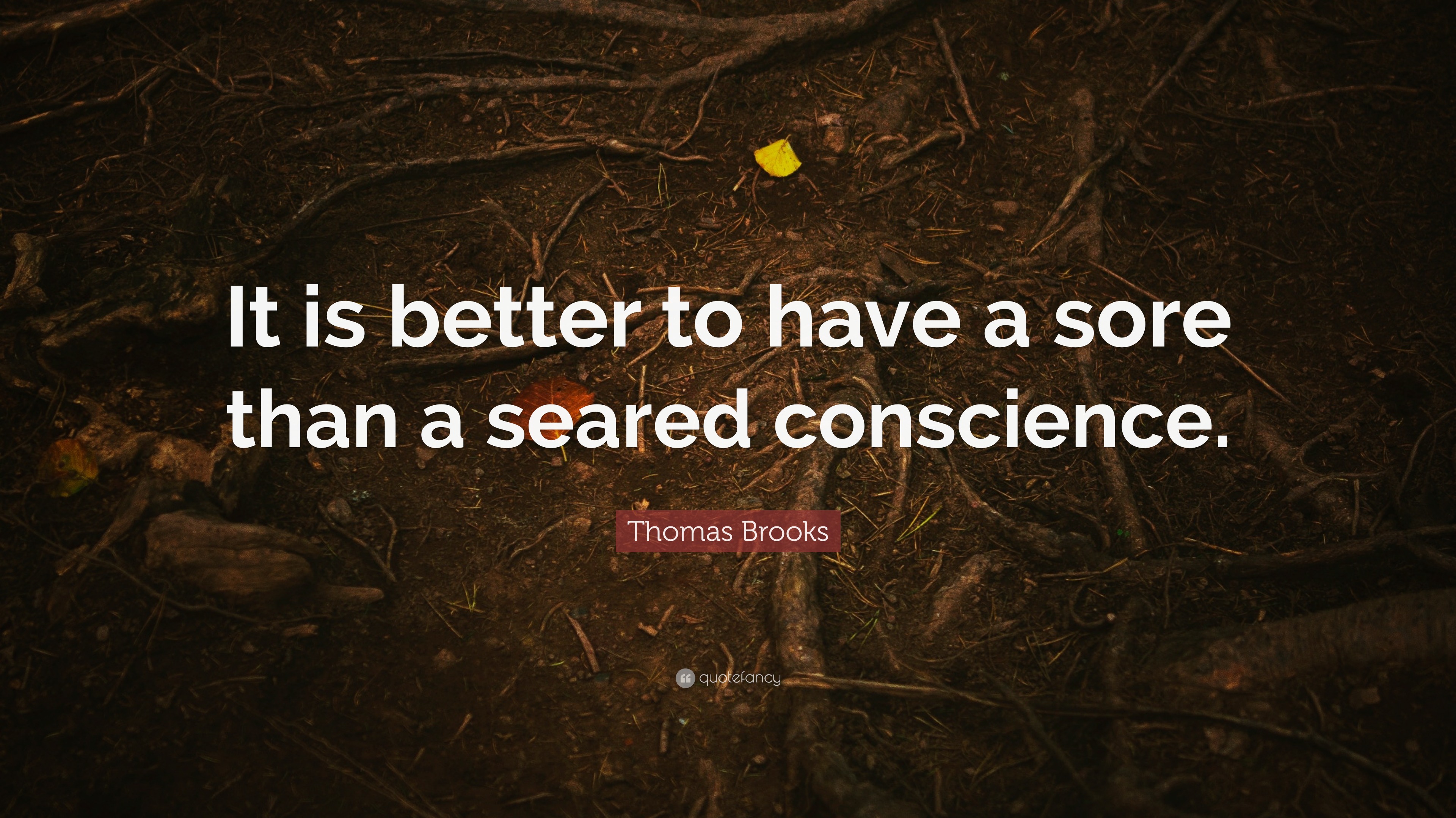 Thomas Brooks Quote: “It is better to have a sore than a seared ...