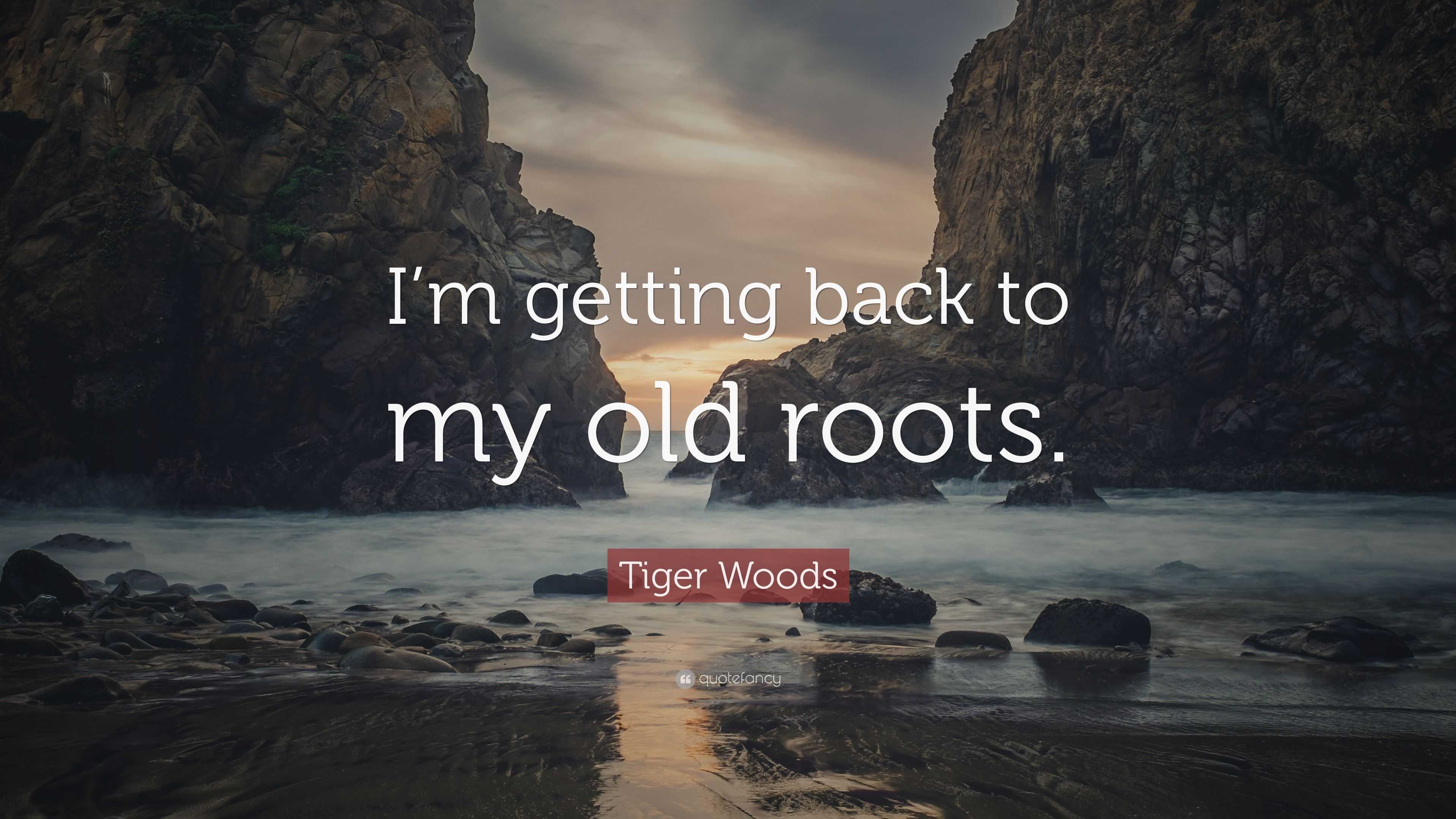 Tiger Woods Quote: “I’m getting back to my old roots.”