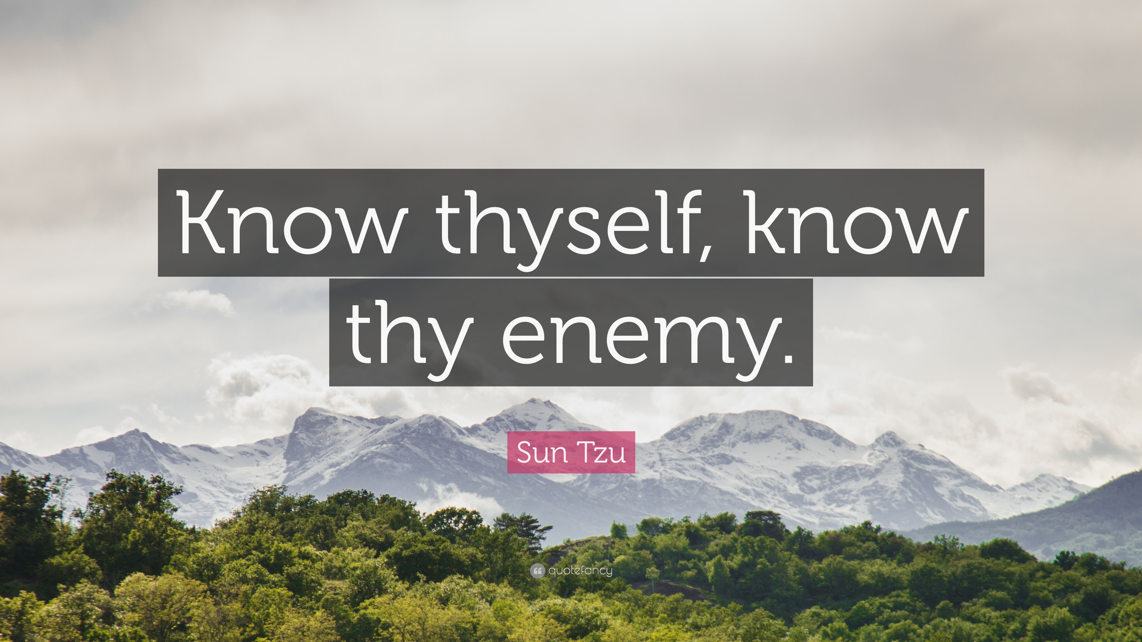 Sun Tzu Quote: “Know thyself, know thy enemy.”