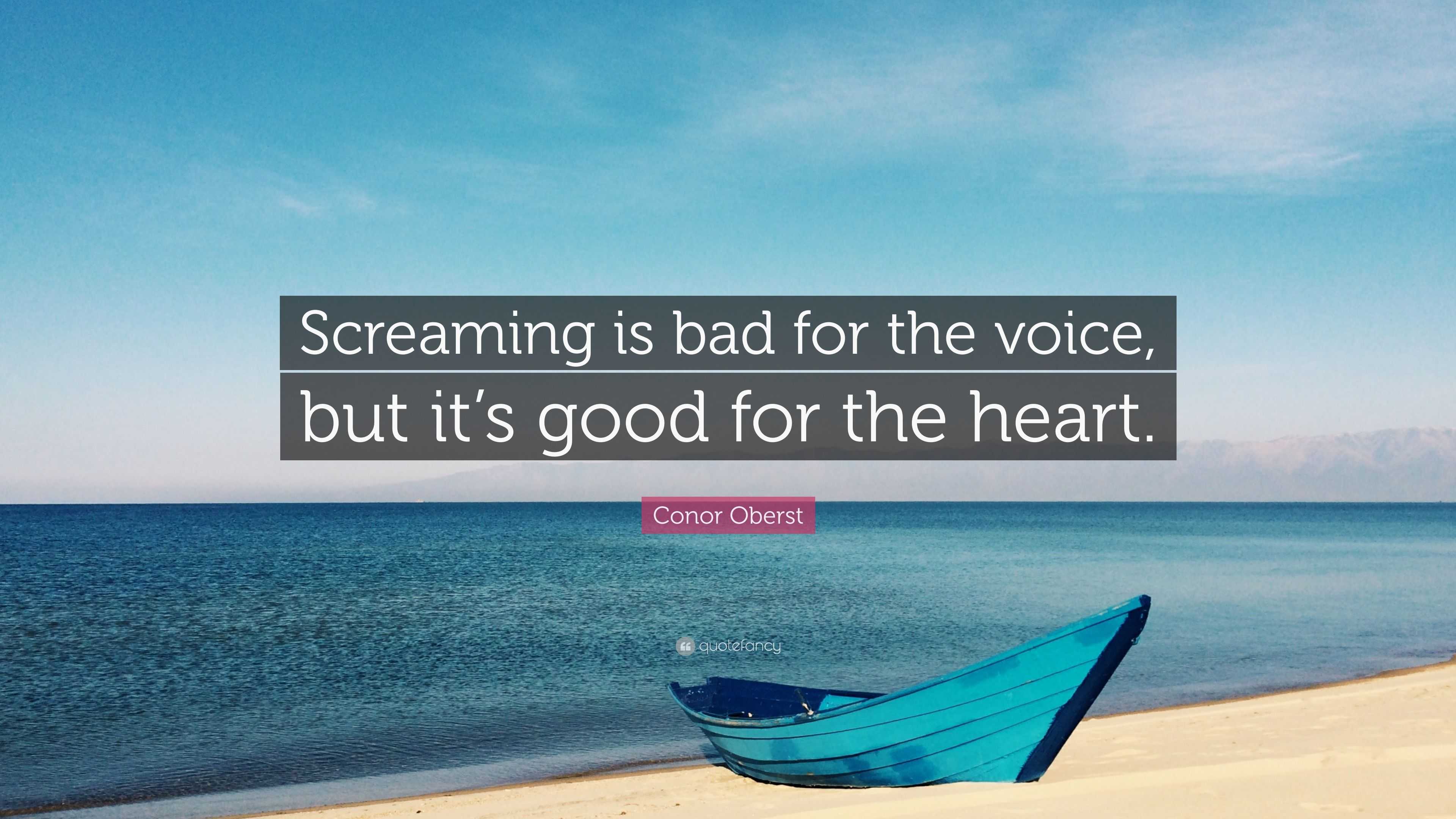 Conor Oberst Quote: “Screaming is bad for the voice, but it’s good for ...