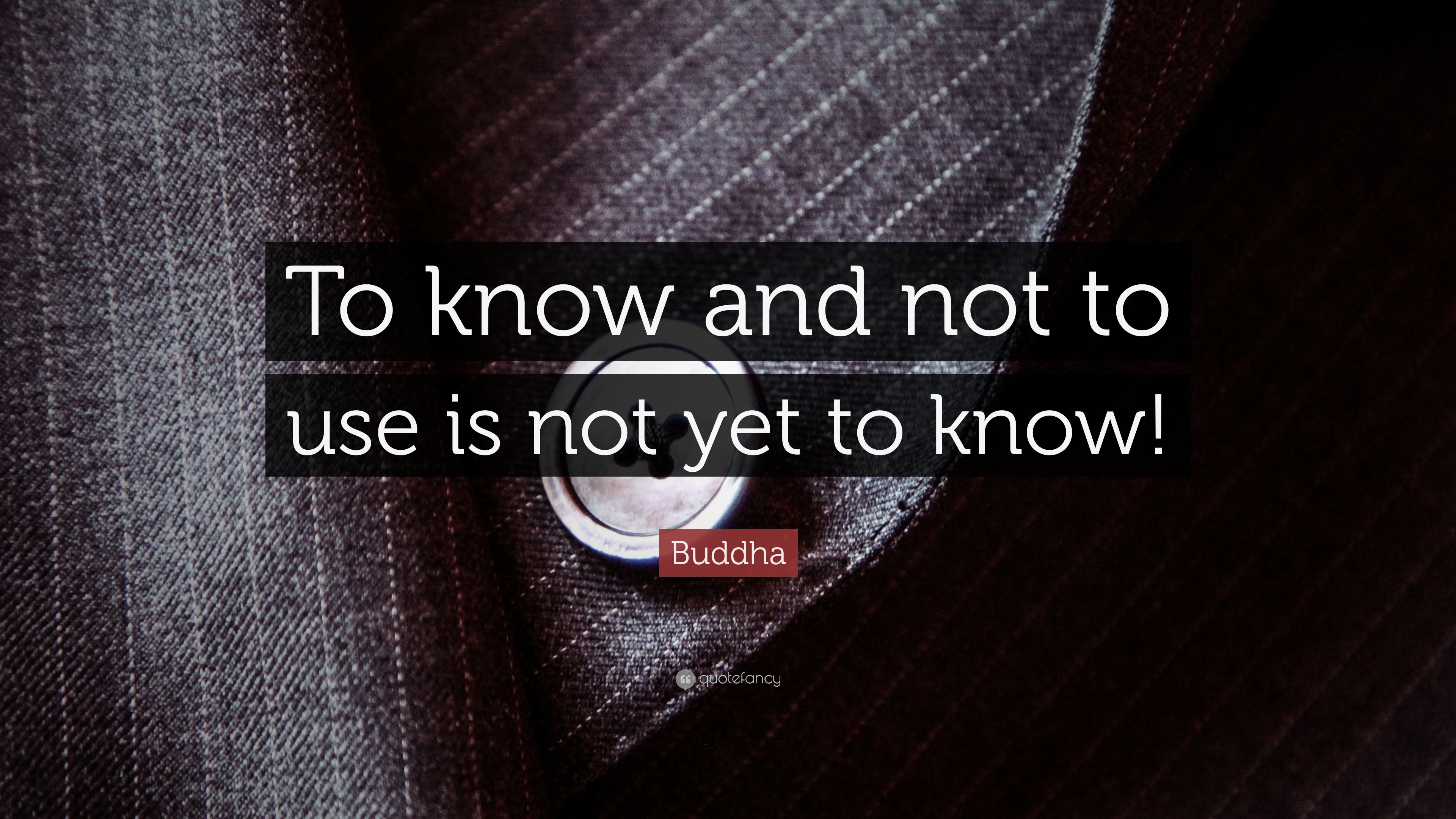 Buddha Quote: “To know and not to use is not yet to know!”