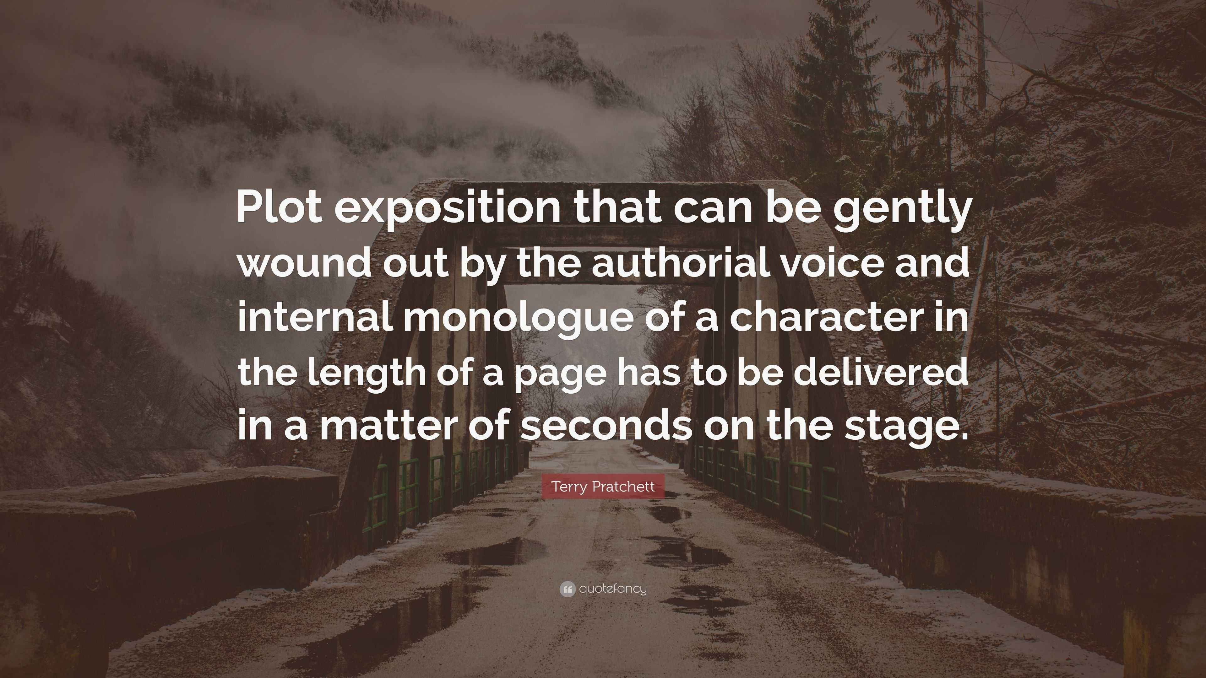 Terry Pratchett Quote: “Plot exposition that can be gently wound out by ...
